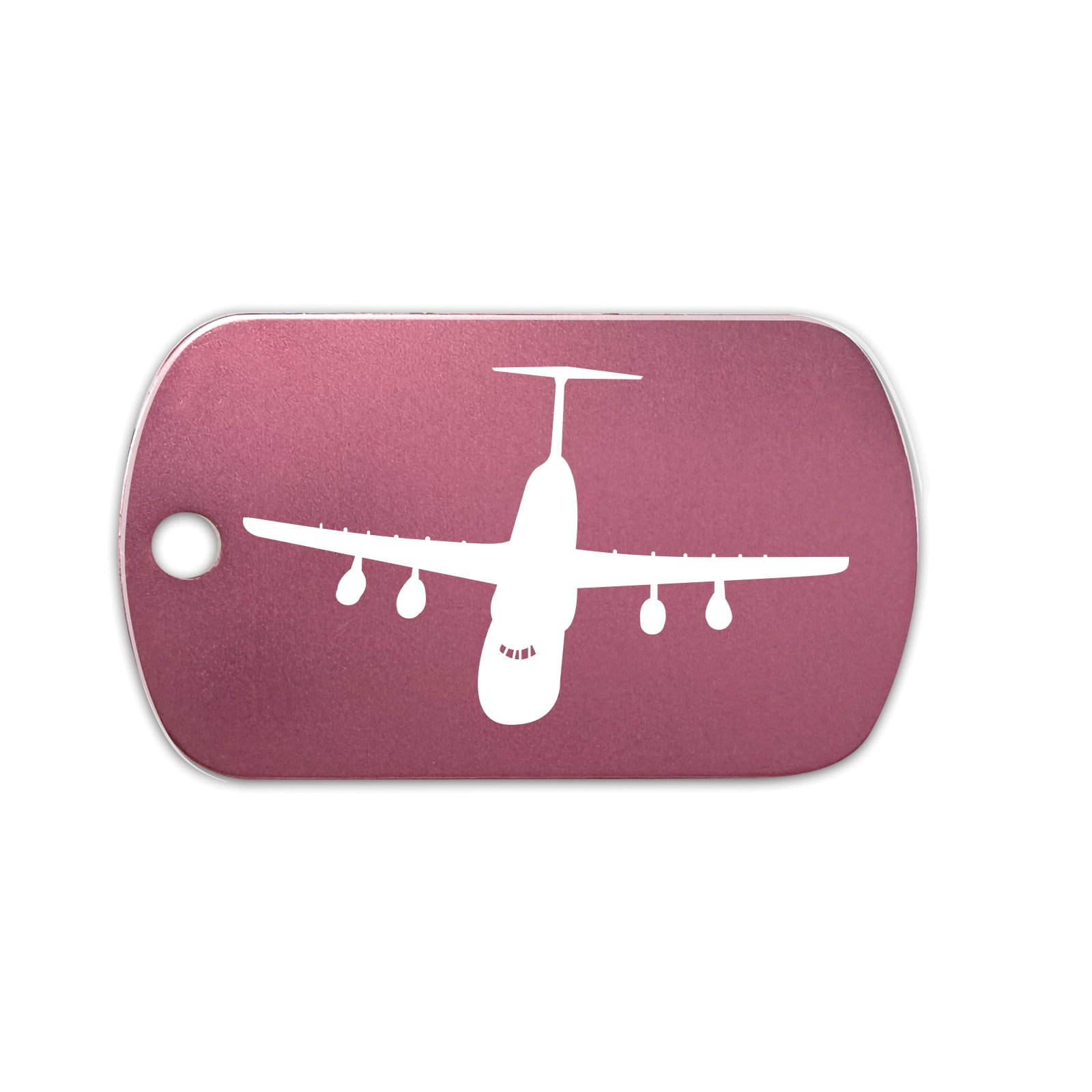 C-5 GI Dog Tag Aluminum Keychain c5 carrier usaf ver. 2 - Pink ...