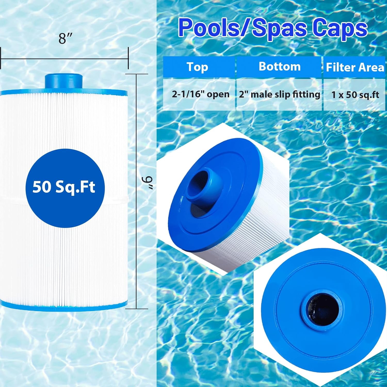 ® C-8450 Spa Filter Cartridge Replaces for Filbur -3310, PCS50N, 100593 ...
