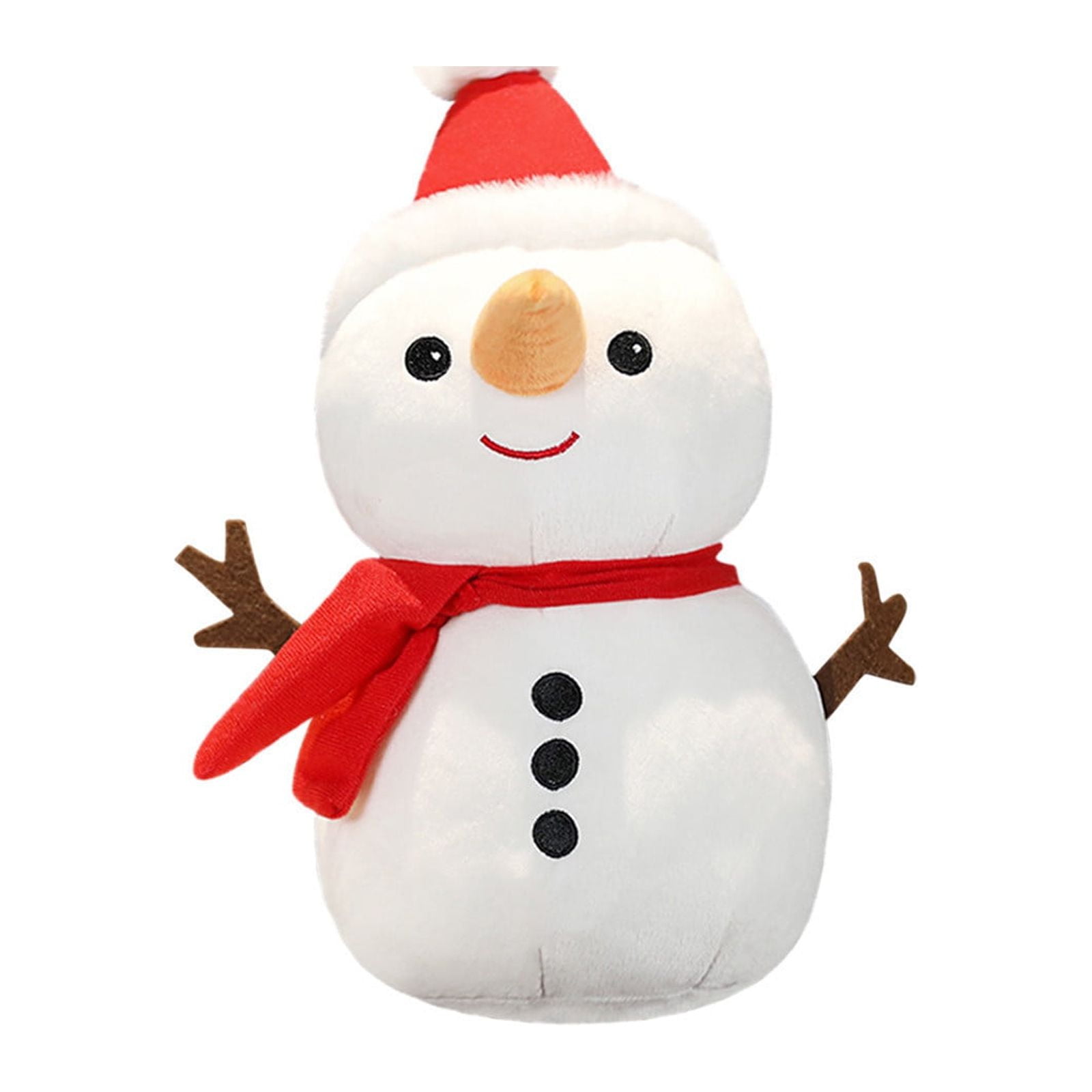 C 9.8 Inch Christmas Plush Snowman Doll Stuffed Animal Toy Holiday ...