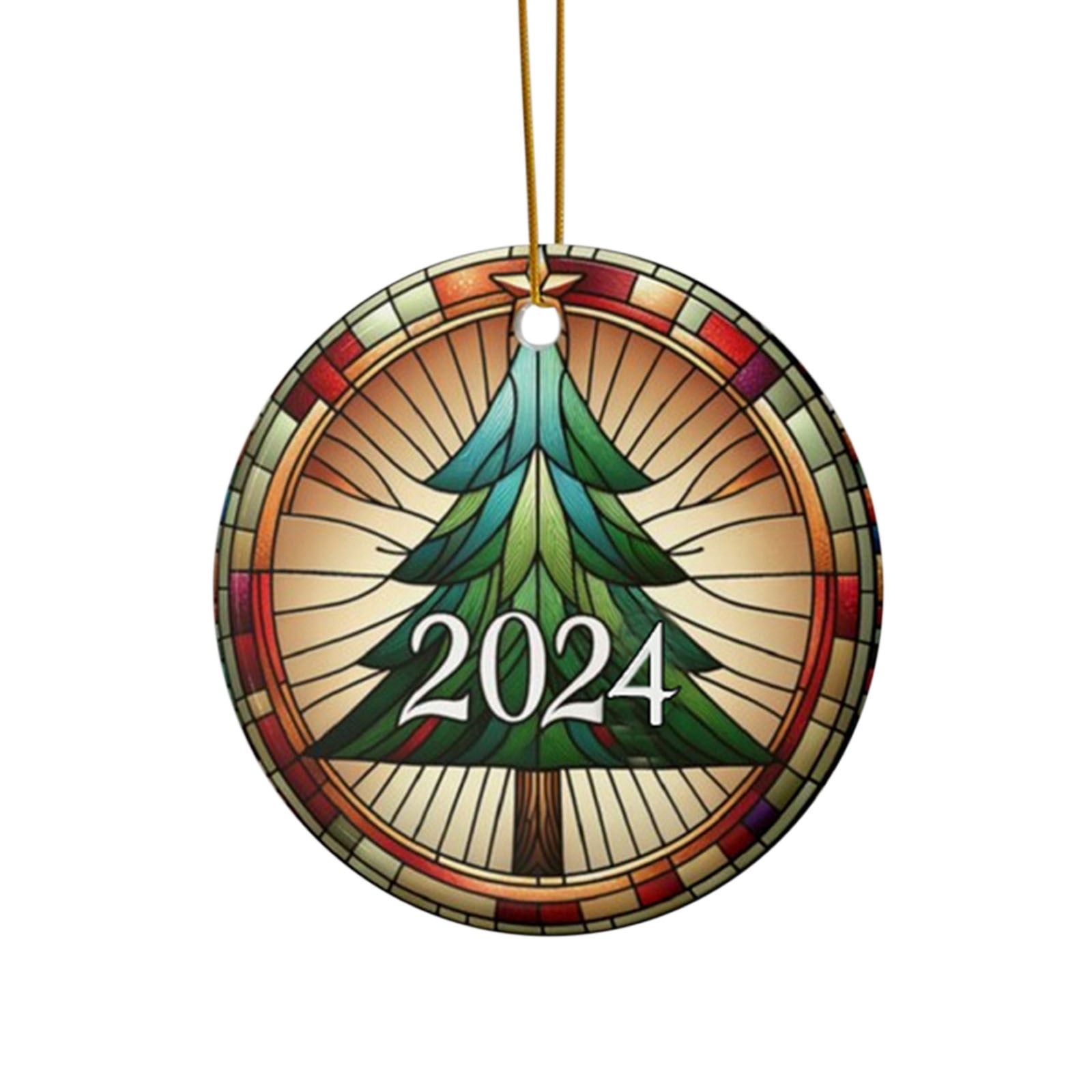 C Acrylic Christmas Tree Hanging Ornament 3X3 Inches Wall Window ...