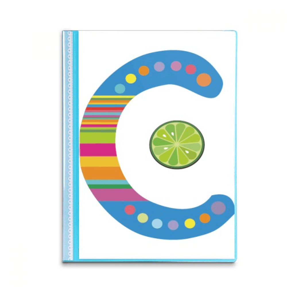 C Alphabet Orange Fruit Cute Pattern Book Sheet Protectors Portfolio ...