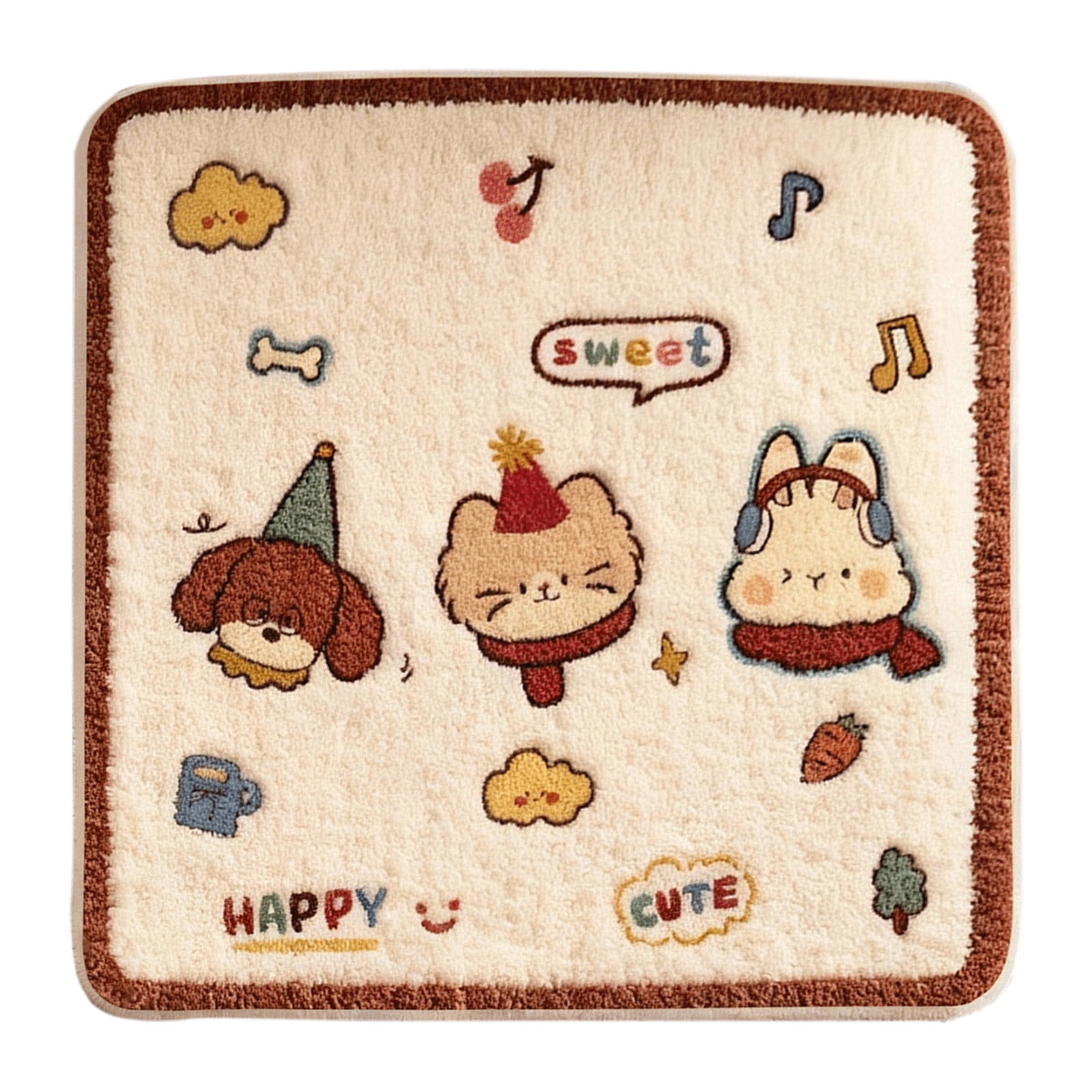 C Anti Slide Seat Cushion Plush Chair Pad For Office Student Thick ...