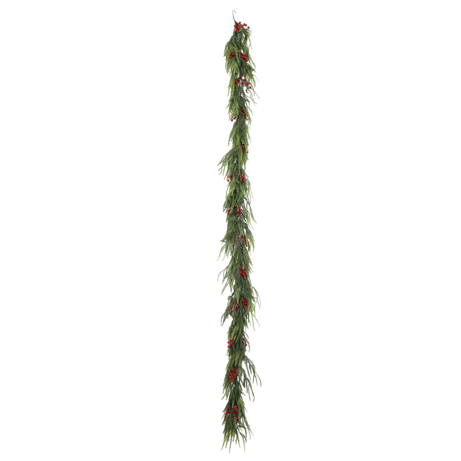 C Artificial Christmas Garland With Red Berries And Pine Leaves ...