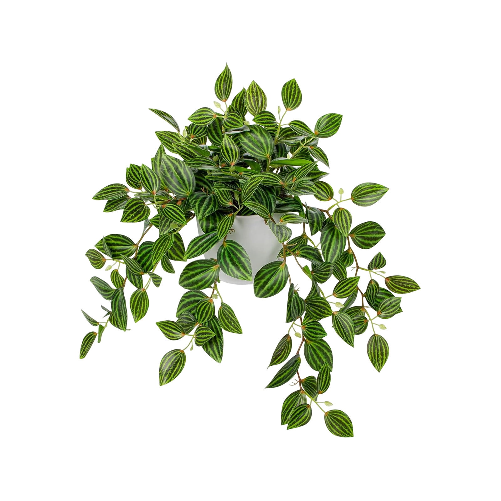 C Artificial Green Plant Potted Large Leaf Vine Simulation Plastic ...