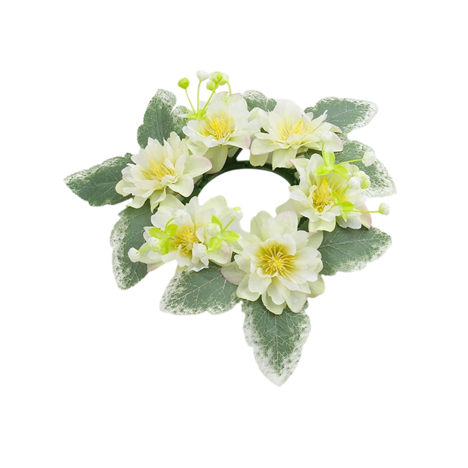 C Artificial Peony Candle Garland With Leaf Accents, Lightweight ...