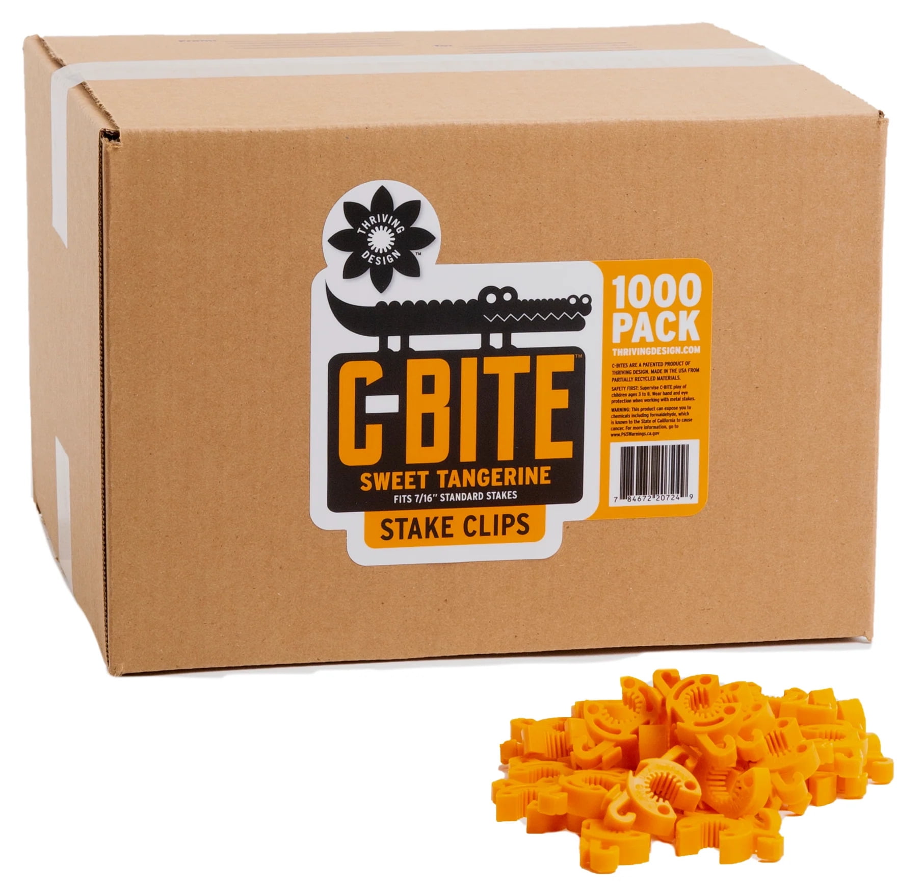 C-BITE Orange Stake Clips for 7/8 Garden Stakes - Walmart.com