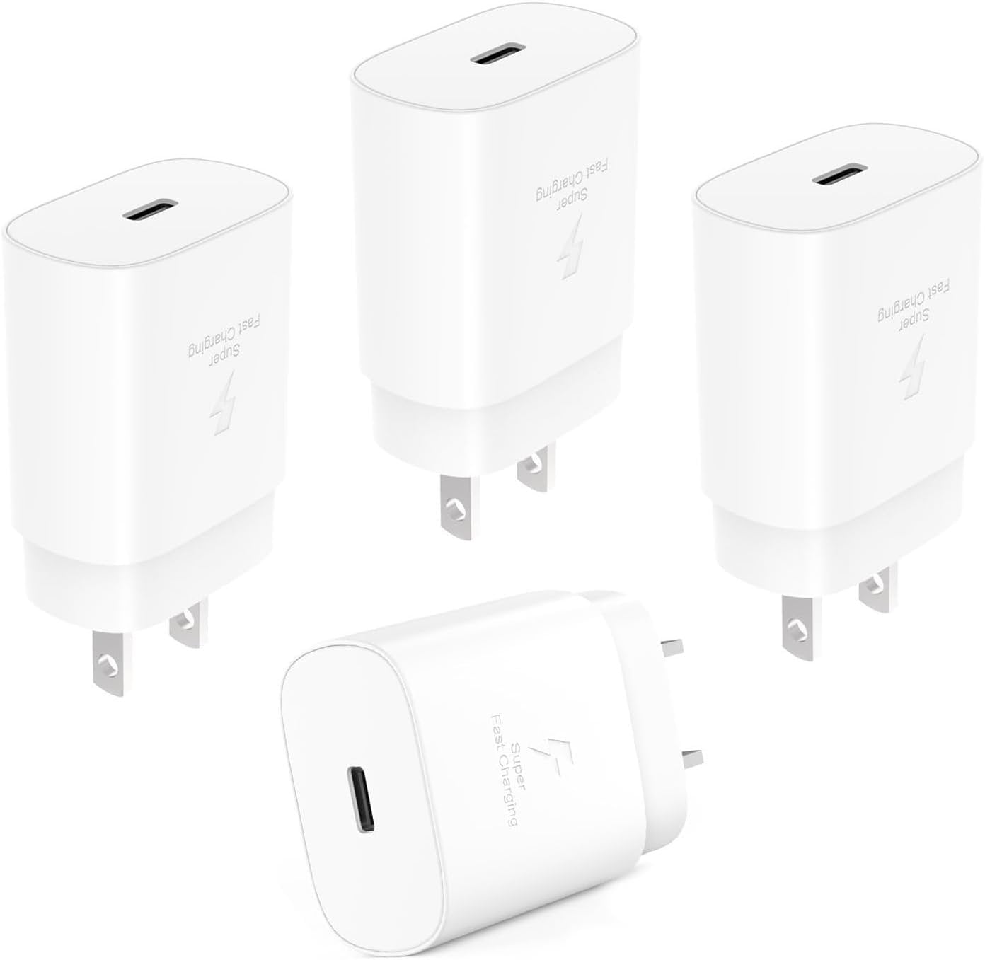 C Block, 25W USBC Power Cube Wall Plug for Galaxy S25/S24 /S23/S22/S21 ...