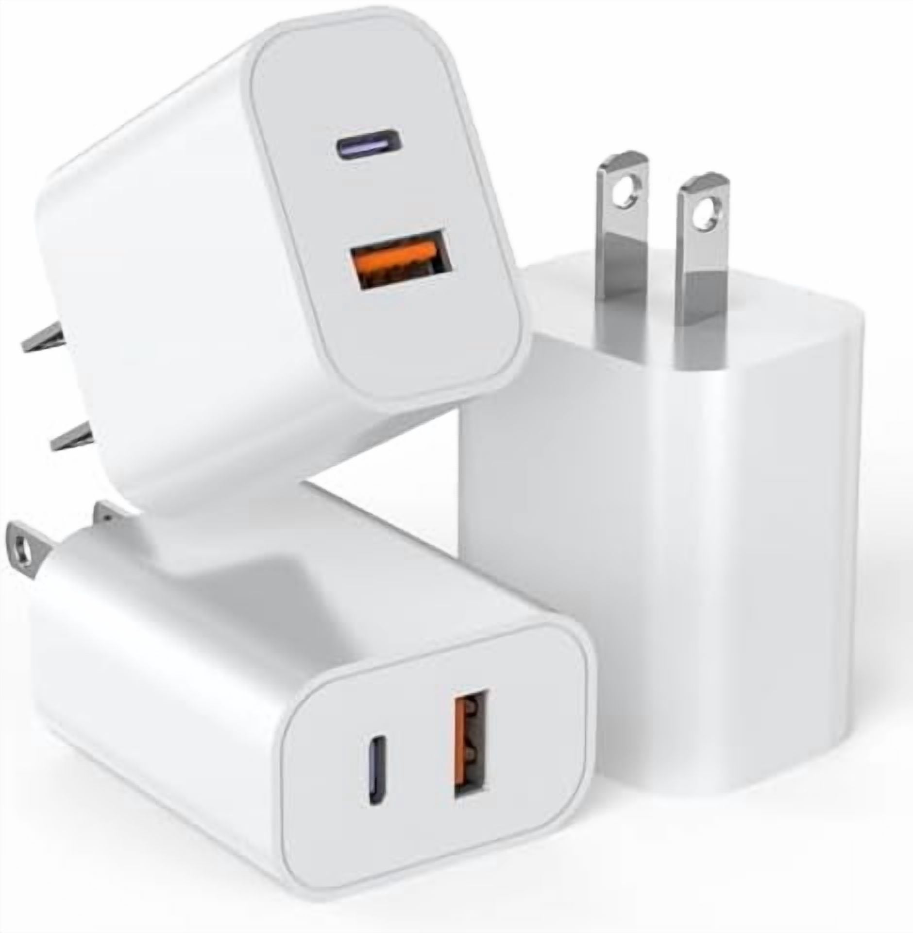 C Block,3Pack 20W Dual Port C Wall Plug A Quick Brick Plug for Air/17 ...