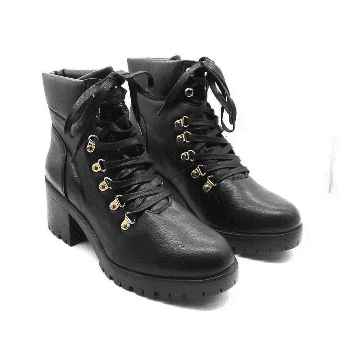 C & C California Women's Pixie Heeled Lug Sole Combat Booties - Walmart.com