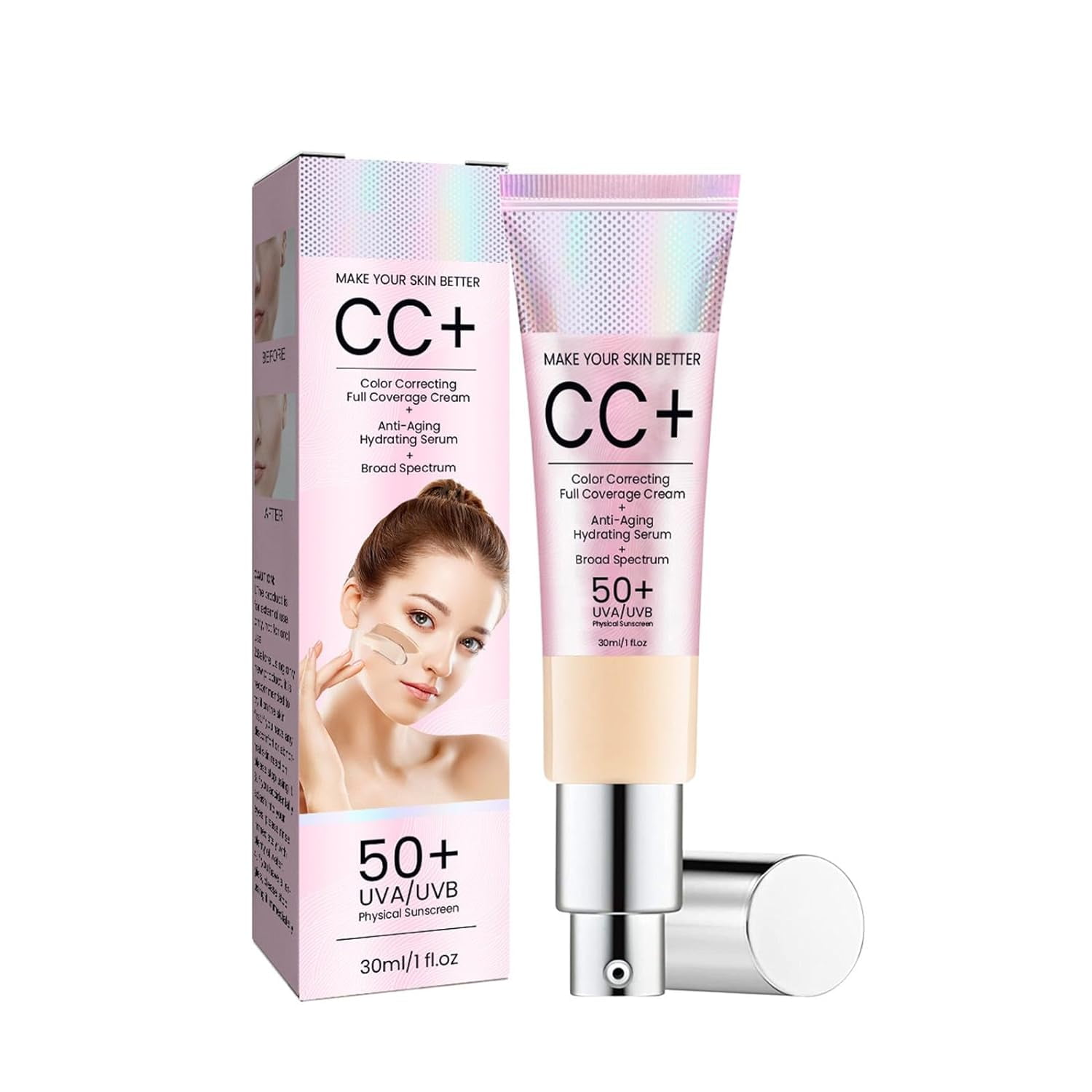 C C+ Cream, Lightweight Color Correcting Cream, Full-Coverage Face ...