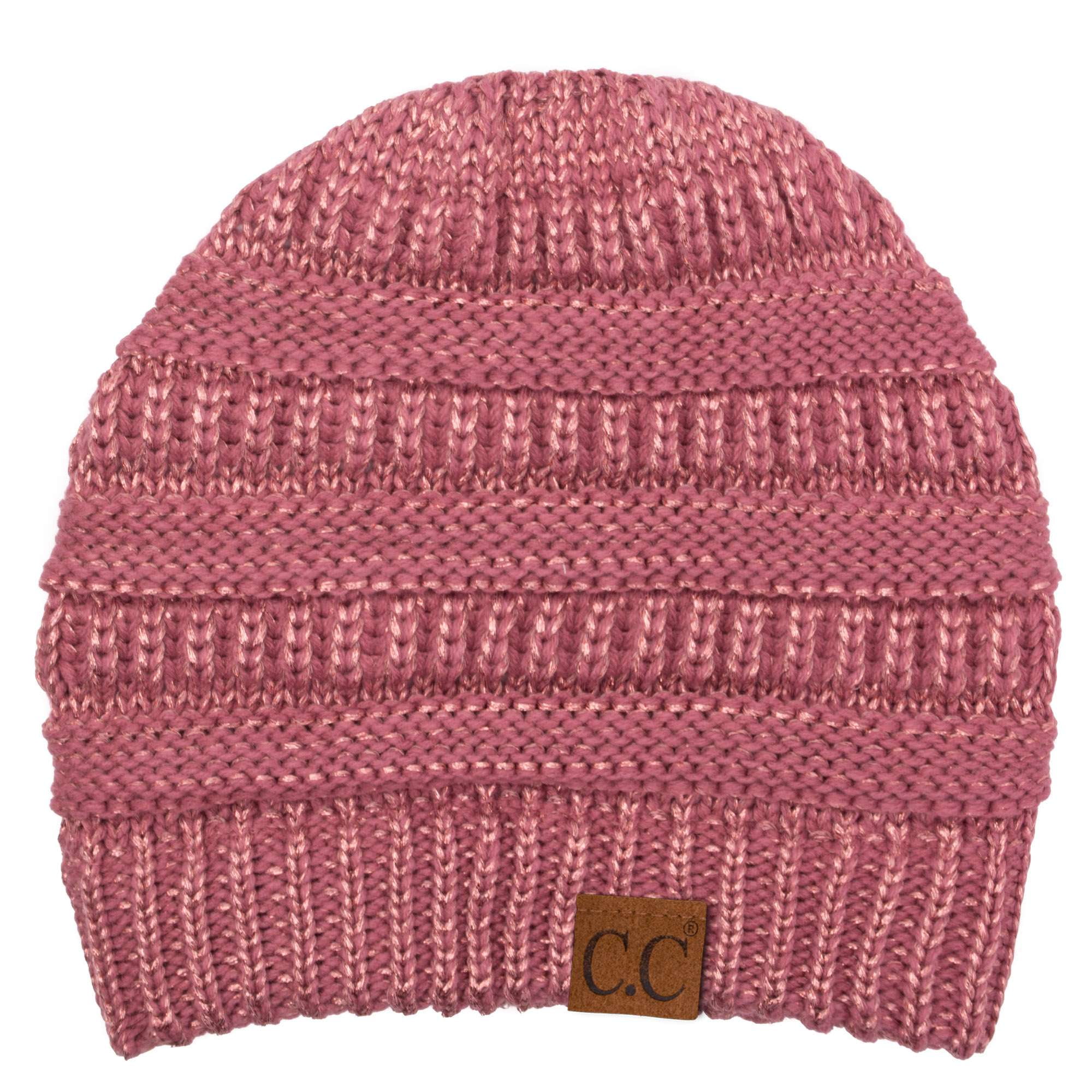 C.C Hat-20A Slouchy Thick Warm Cap Hat Skully Color Cable Knit Beanie ...