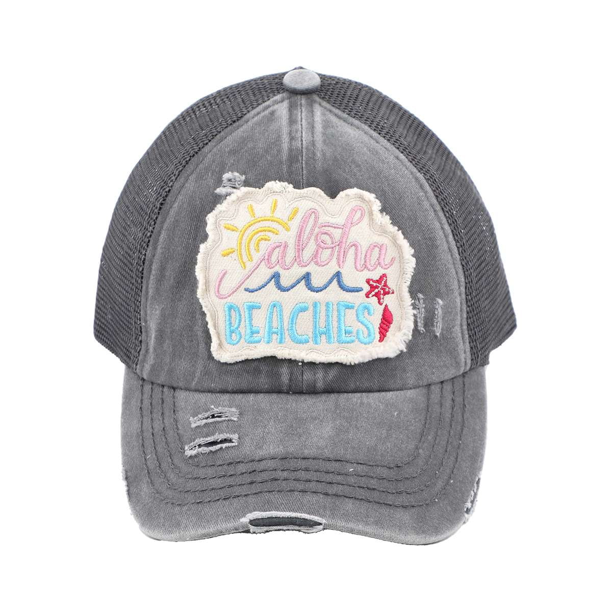 C.C Ponycap Messy High Bun Ponytail Adjustable Mesh Trucker Baseball ...