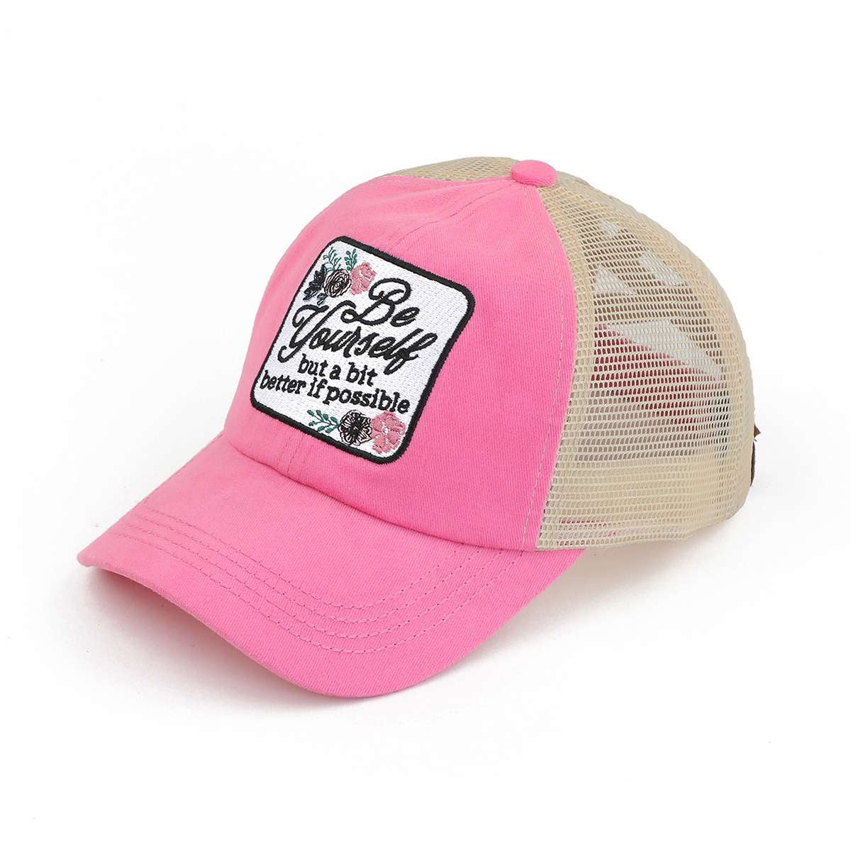 C.C Ponycap Messy High Bun Ponytail Adjustable Mesh Trucker Baseball ...