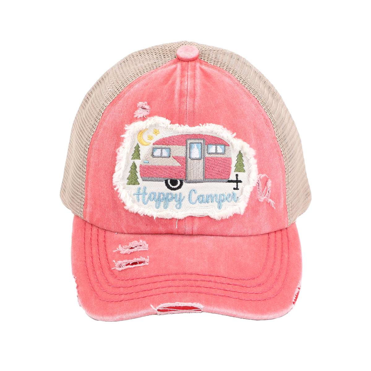 C.C Ponycap Messy High Bun Ponytail Adjustable Mesh Trucker Baseball ...