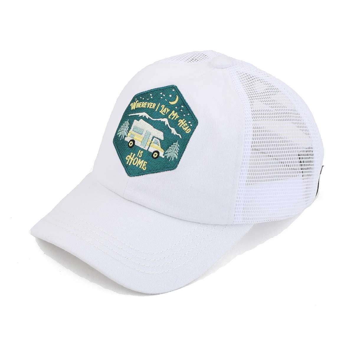 C.C Ponycap Messy High Bun Ponytail Adjustable Mesh Trucker Baseball ...
