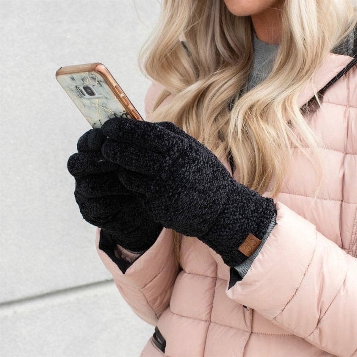 C.C Quad Collection Women's and Men's Chenille Touch Screen Gloves ...