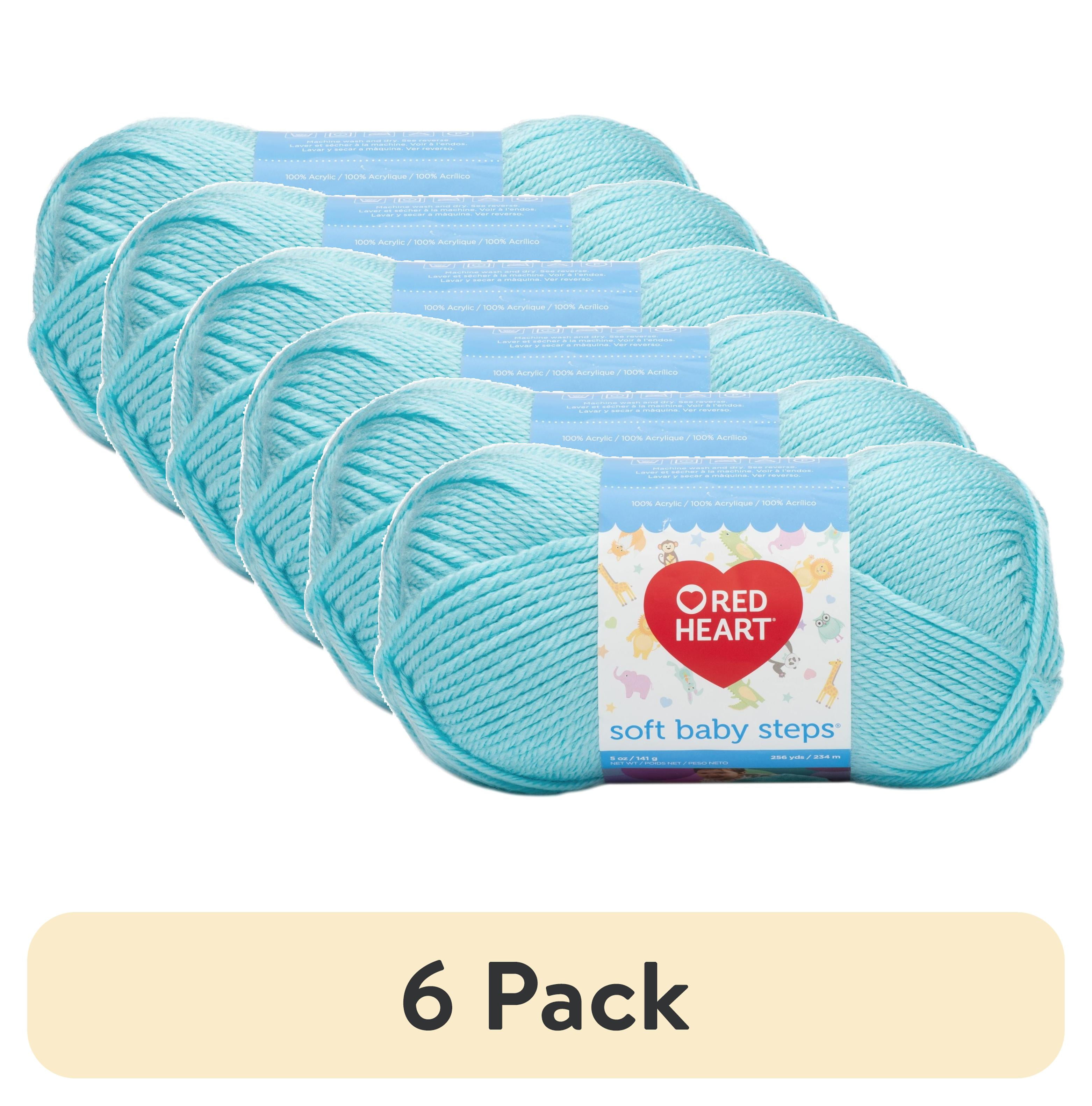 (6 pack) Red Heart Soft Baby Steps Yarn-Aqua - Walmart.com