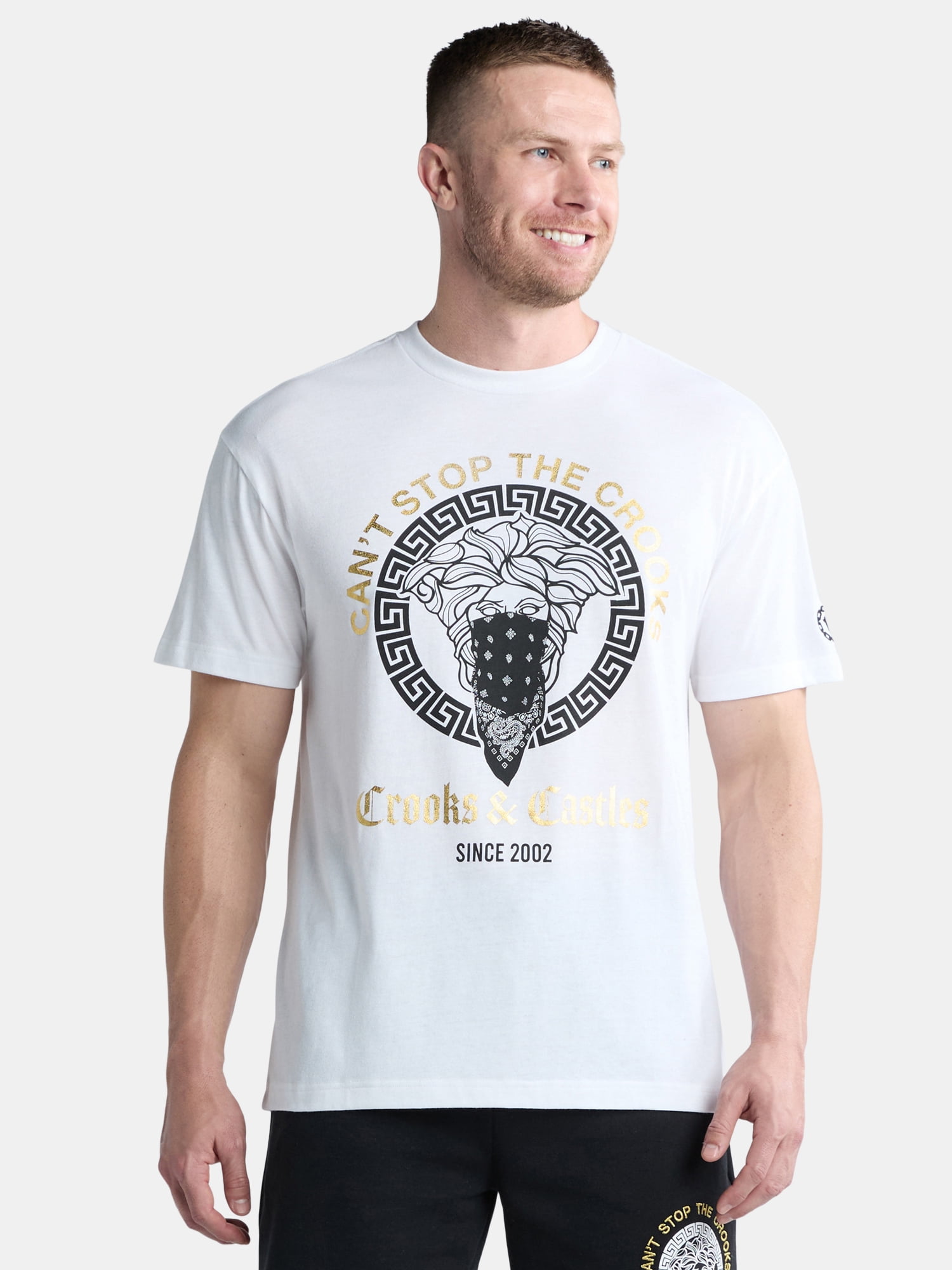 Crooks & Castles Men's and Big Men's Flag Graphic Tee, Sizes XS-3XL ...