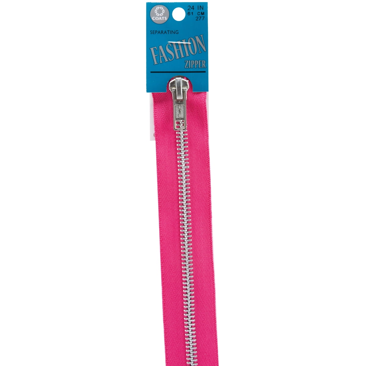 C&C Separating Fashion Aluminum Zipper 24" RedRose - Walmart.com