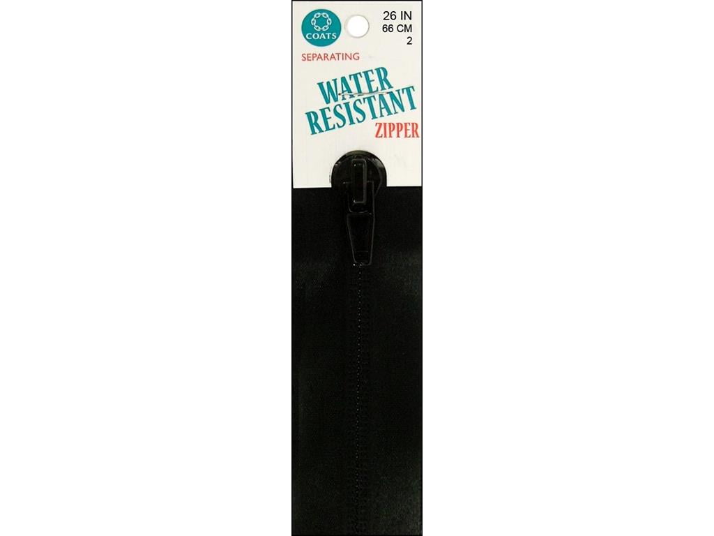 C&C Separating Water Resistant Zipper 26" Black - Walmart.com