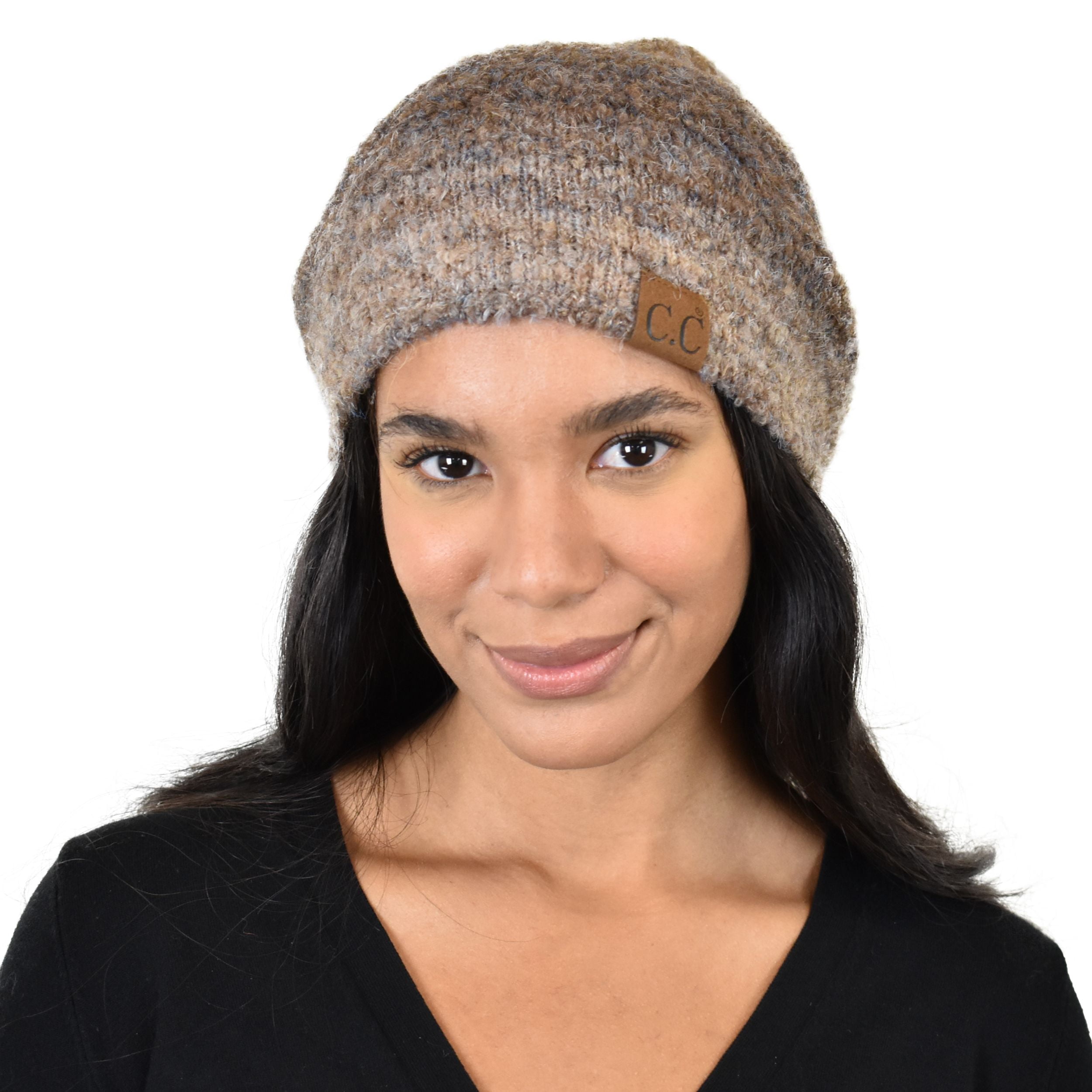 C.C Unisex Eco-Friendly Recycled Yarn Wool Blend Convertible Beanie ...
