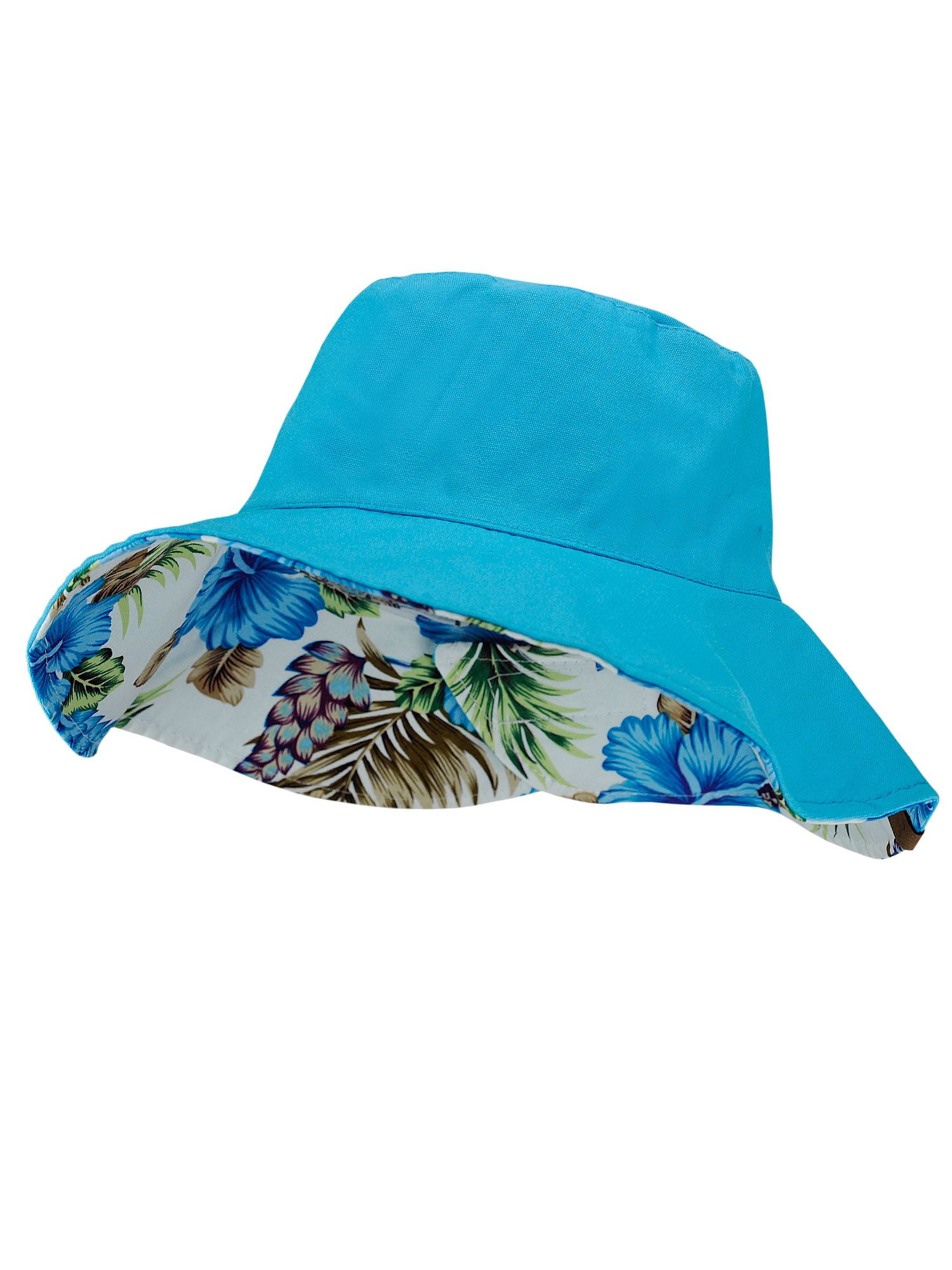 C.C Women's 100% Cotton Crushable Bucket Ponytail Messy Bun Sun Hat ...