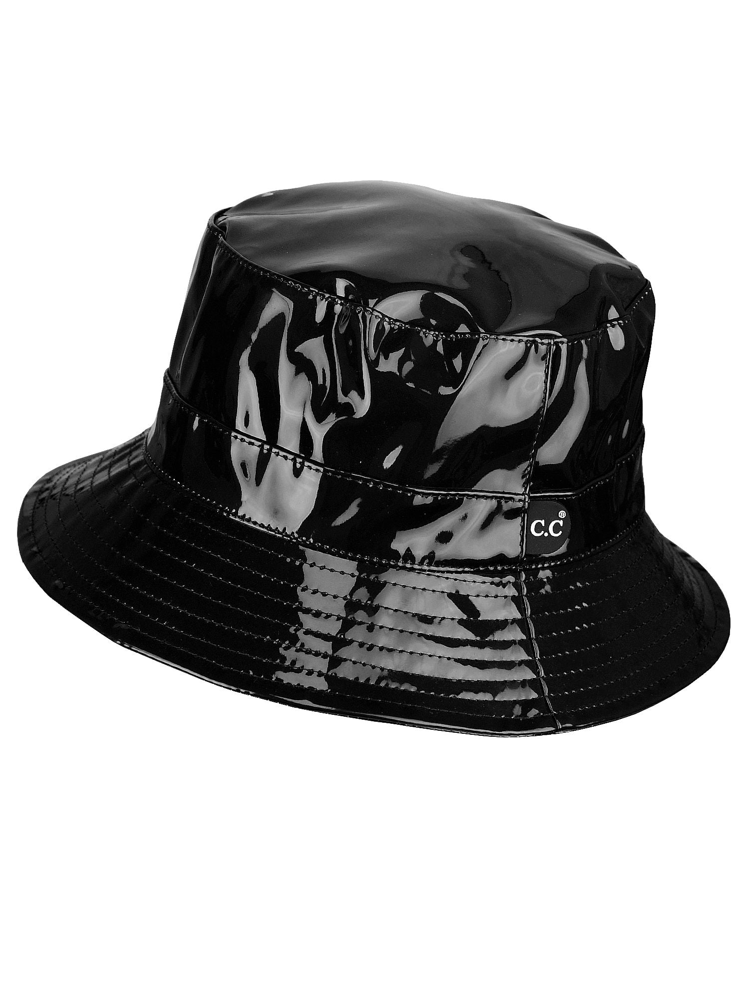 C.C Women's All Season Foldable Waterproof Rain Bucket Hat, Black ...
