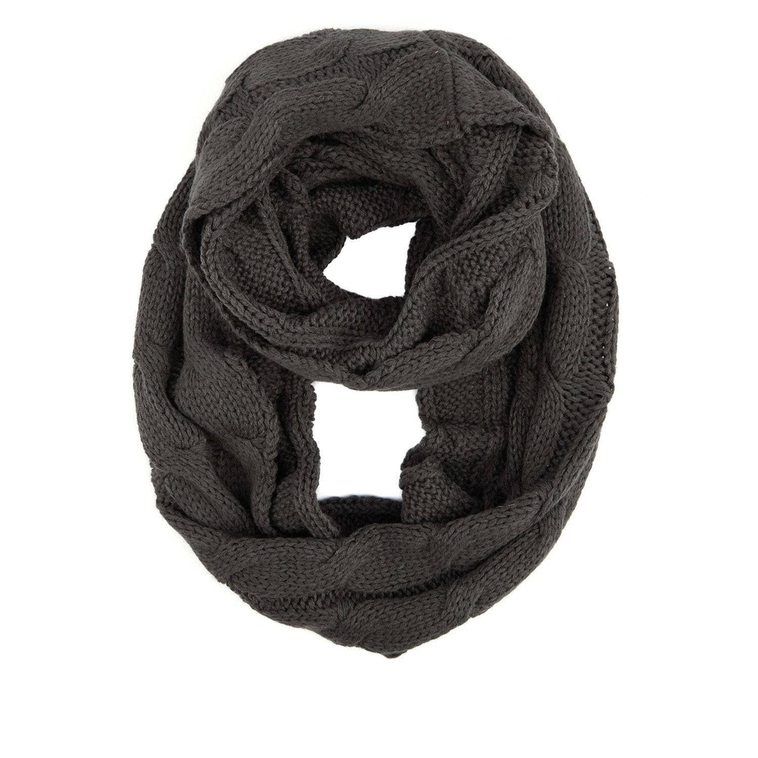 C.C® by C.C Crochet Crafted Adult and Kids Infinity Scarf, Dark Melange ...