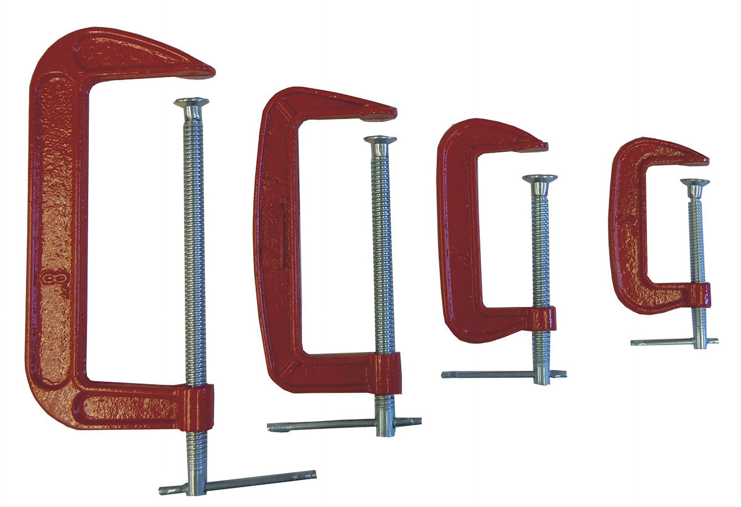 C-CLAMP 4PC SET 3", 4", 6" & 8" RED - Walmart.com