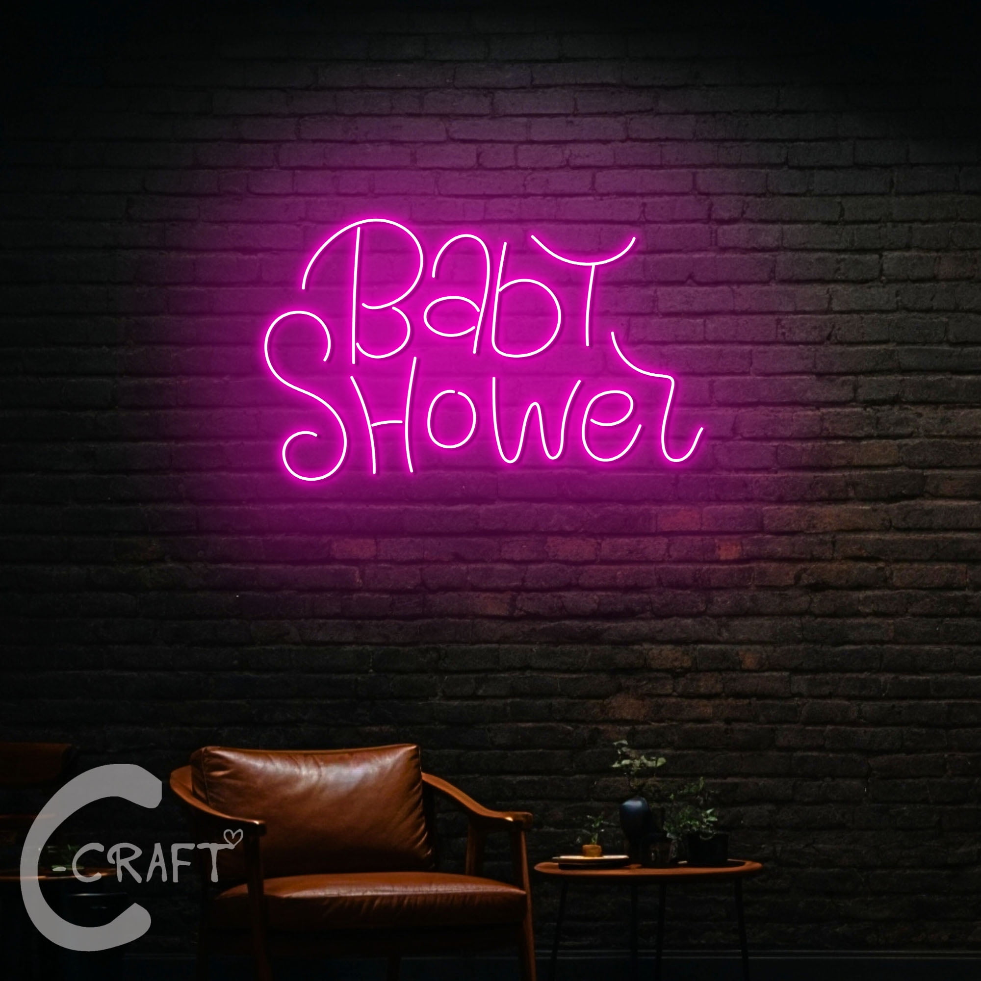 C-CRAFT Baby Shower Neon Led Light Up 40 inch for Baby First Birthday ...