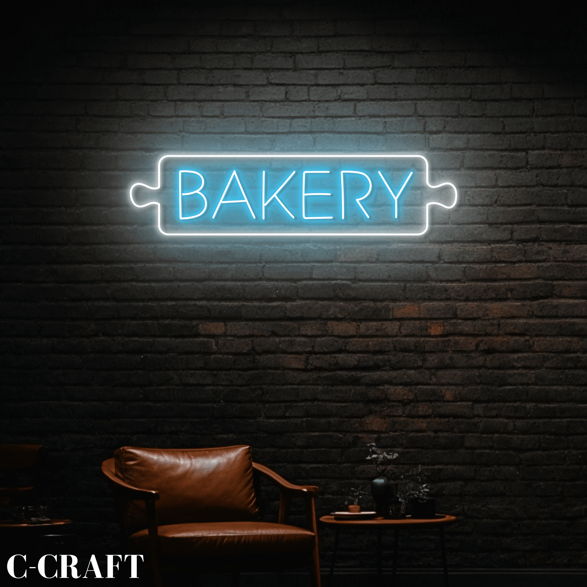 C-CRAFT Bakery Logo Wall Art Led Light Neon Sign For Open Bakery Shop ...