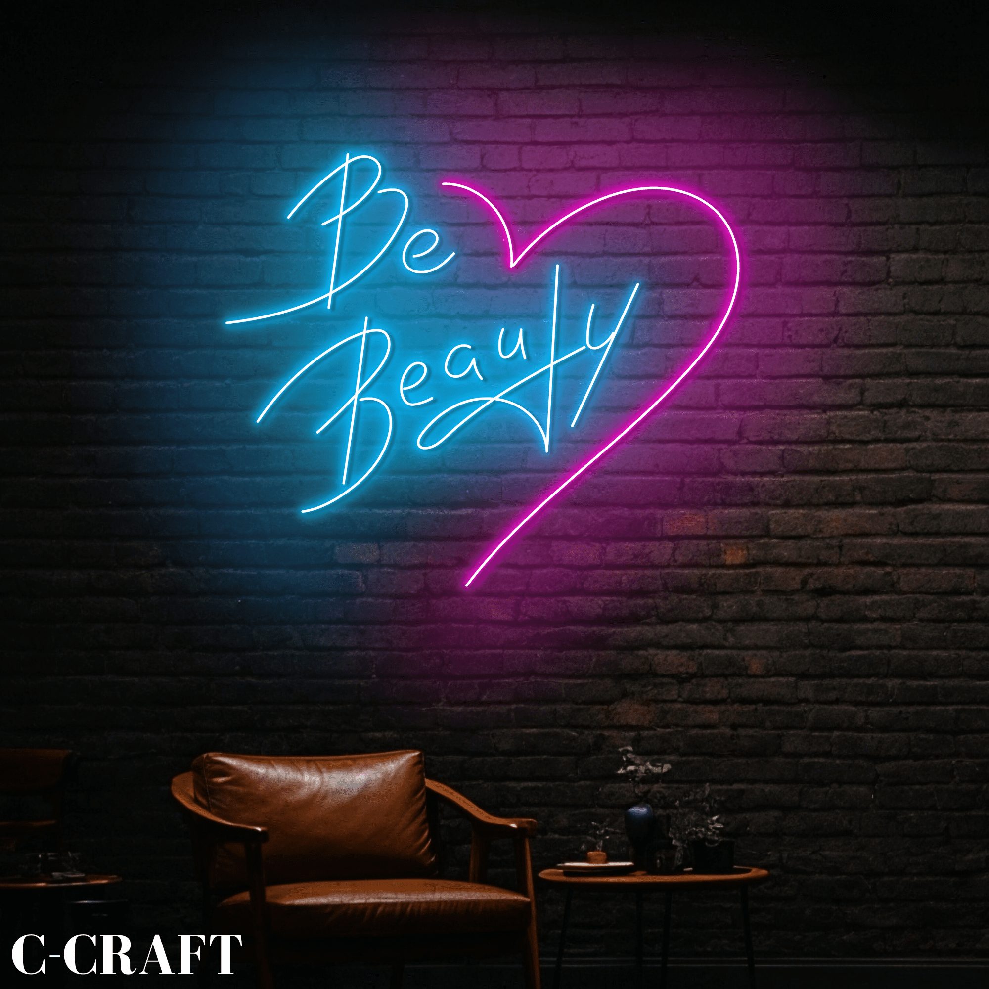C-CRAFT Be Beauty Neon Led Light Wall Art for Beauty Aesthetic Spa ...