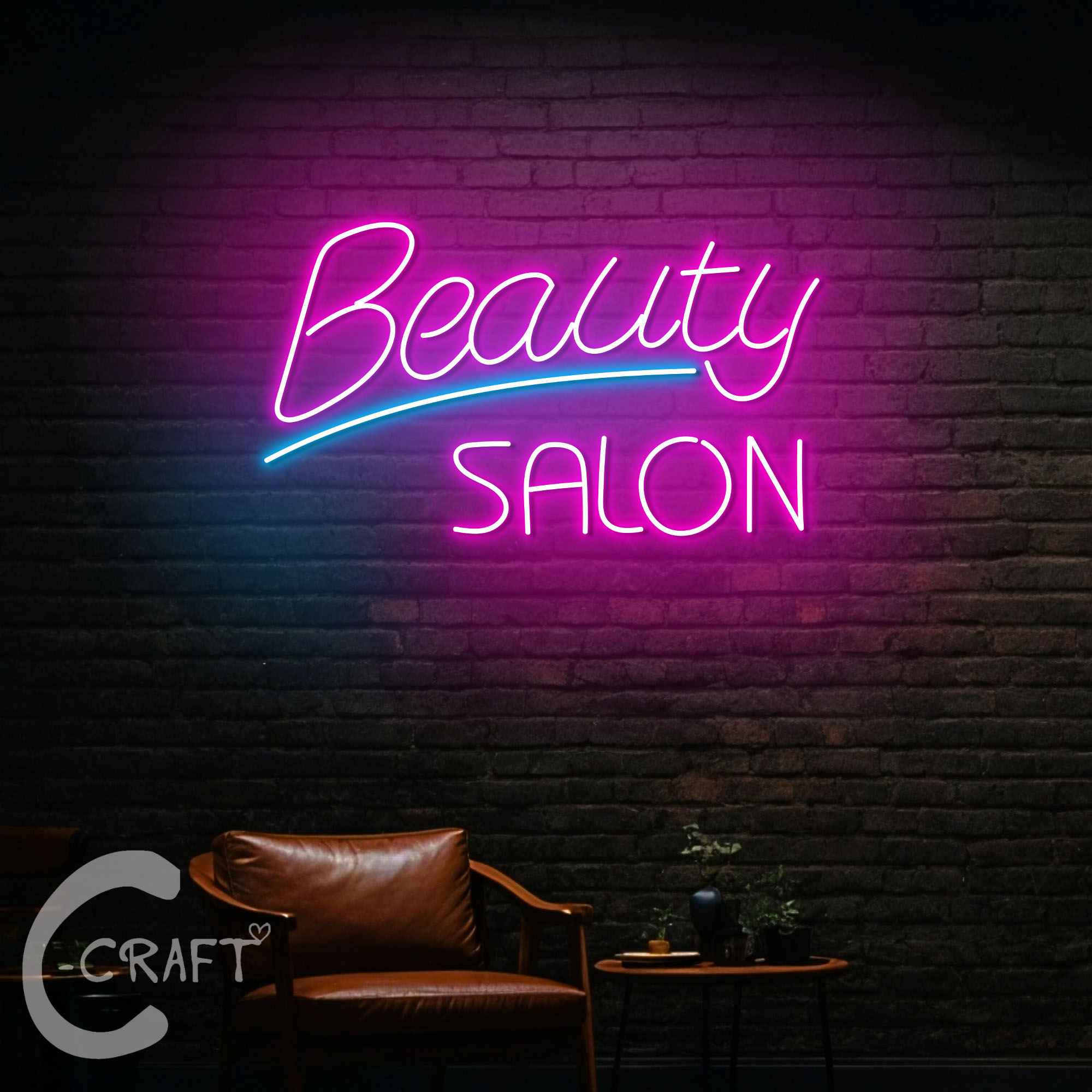 C-CRAFT Beauty Salon Neon Sign LED Light 27 inch for Aesthetic Spa ...