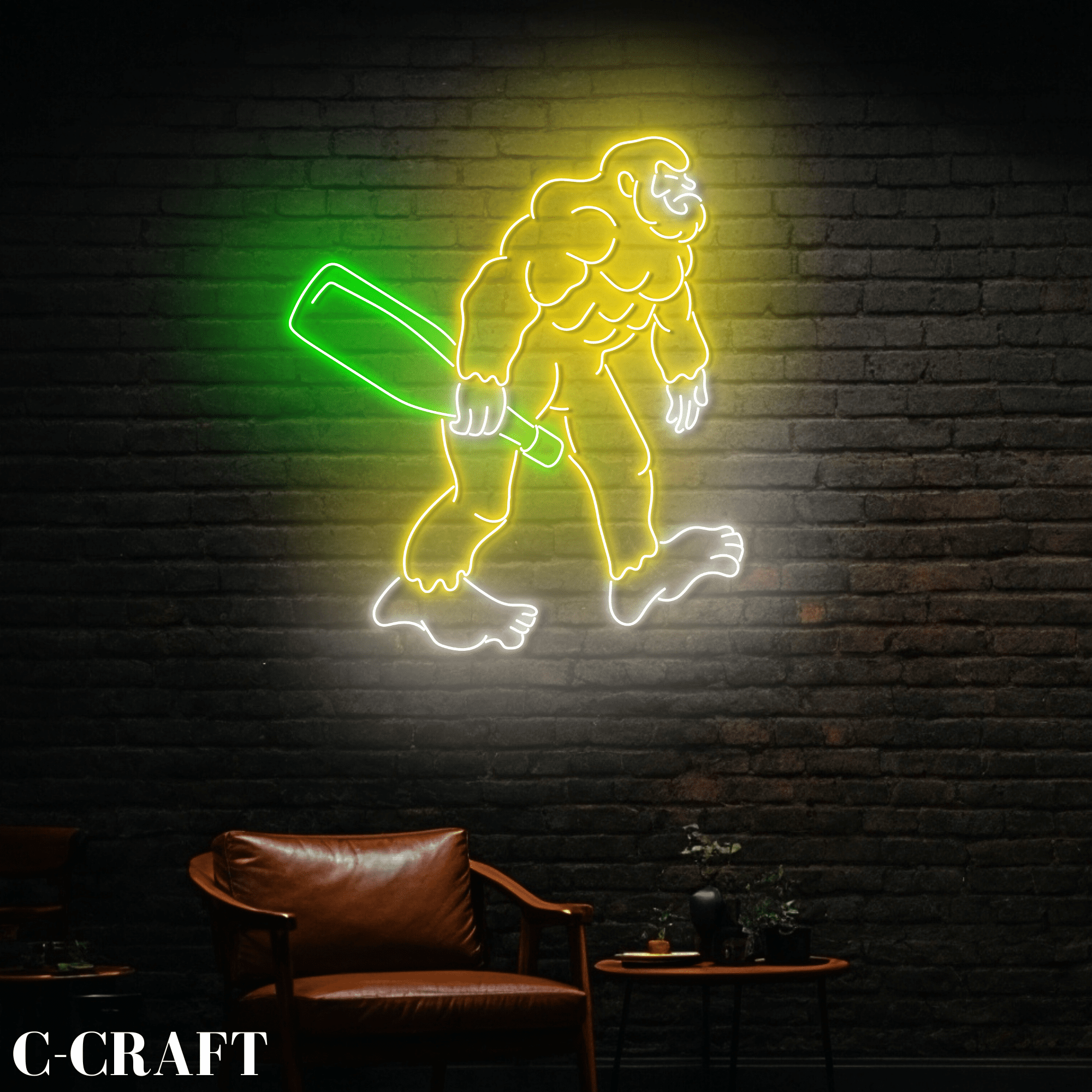 C-CRAFT Bigfoot Beer Neon Sign Led Light Sign Wall Art for Bar Pub ...