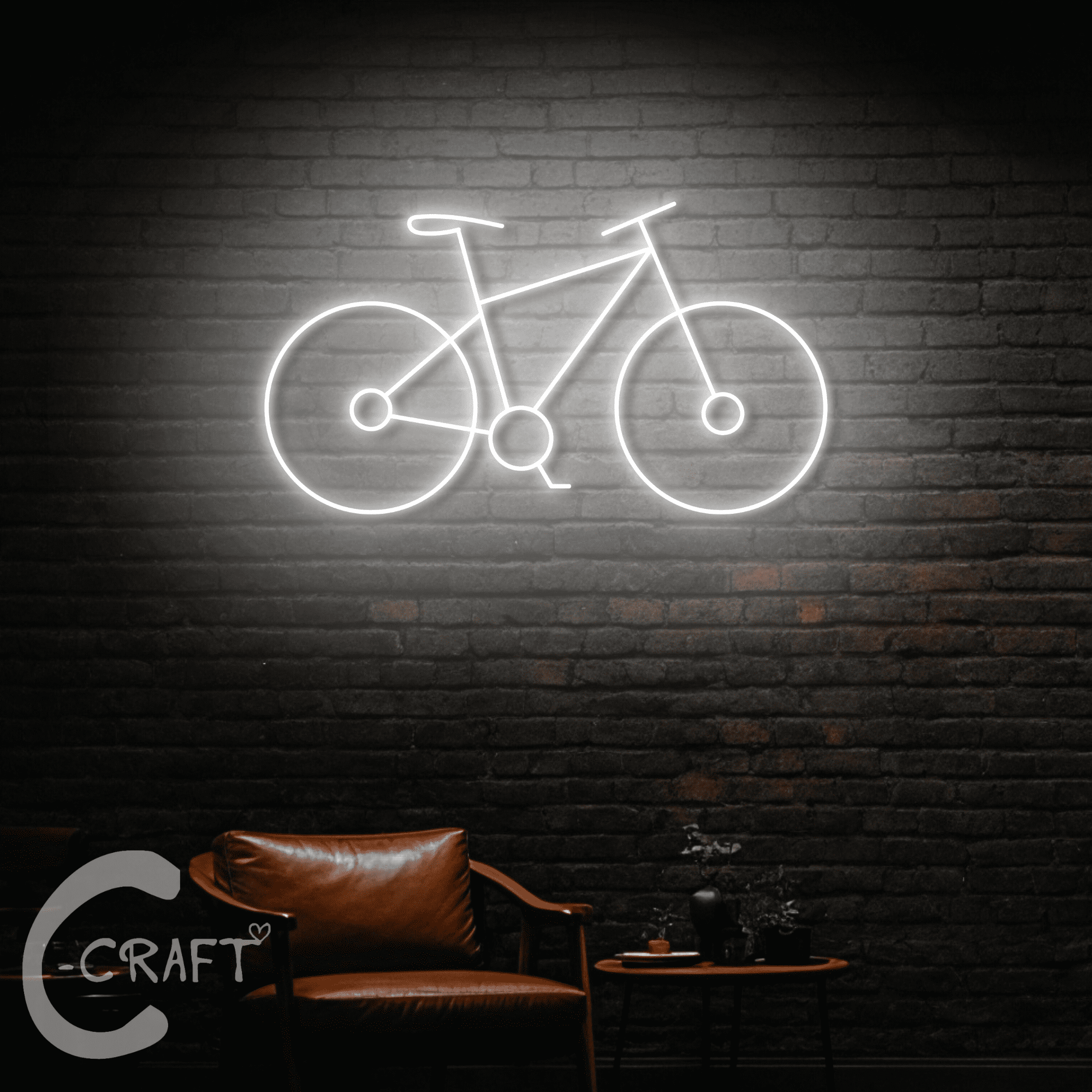C-CRAFT Bike Neon Led Light Up 40 inch for Bike Shop Home Wall Decor ...