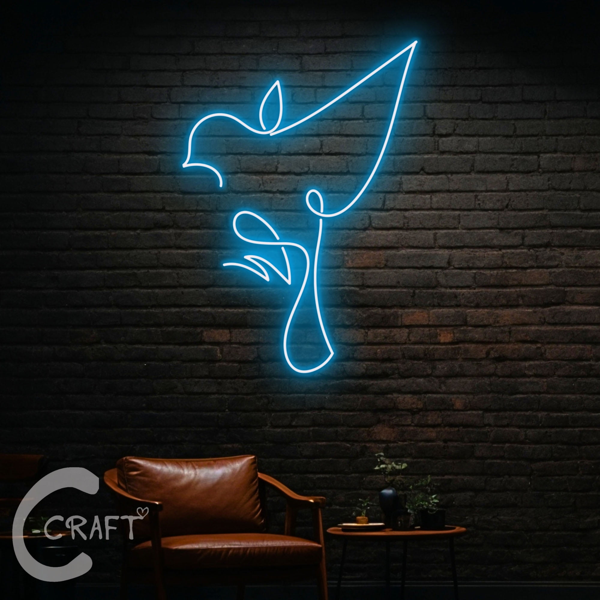 C-CRAFT Bird Flying Neon Sign LED Light 30 inch for Bird Shop Bedroom ...