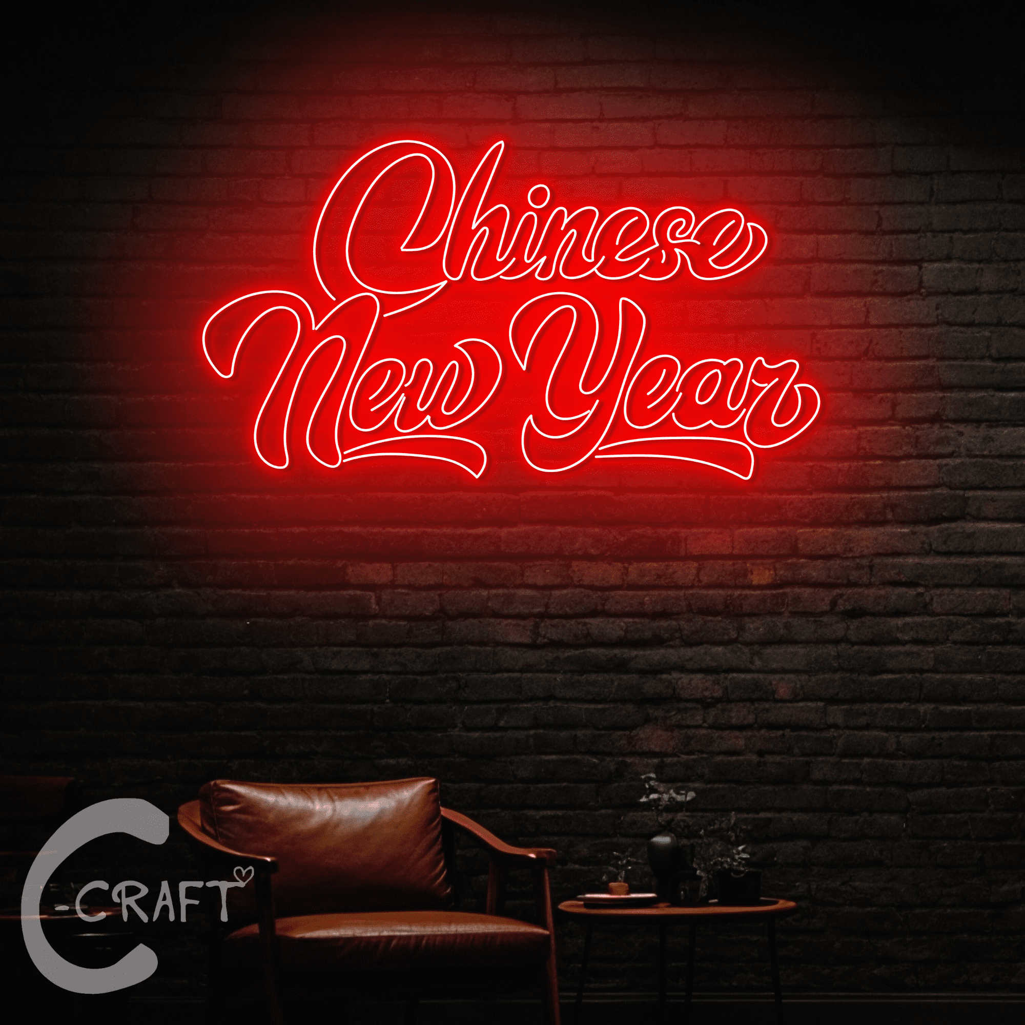 C-CRAFT Chinese New Year Neon Led Light Up 20 inch for Chinese Home ...