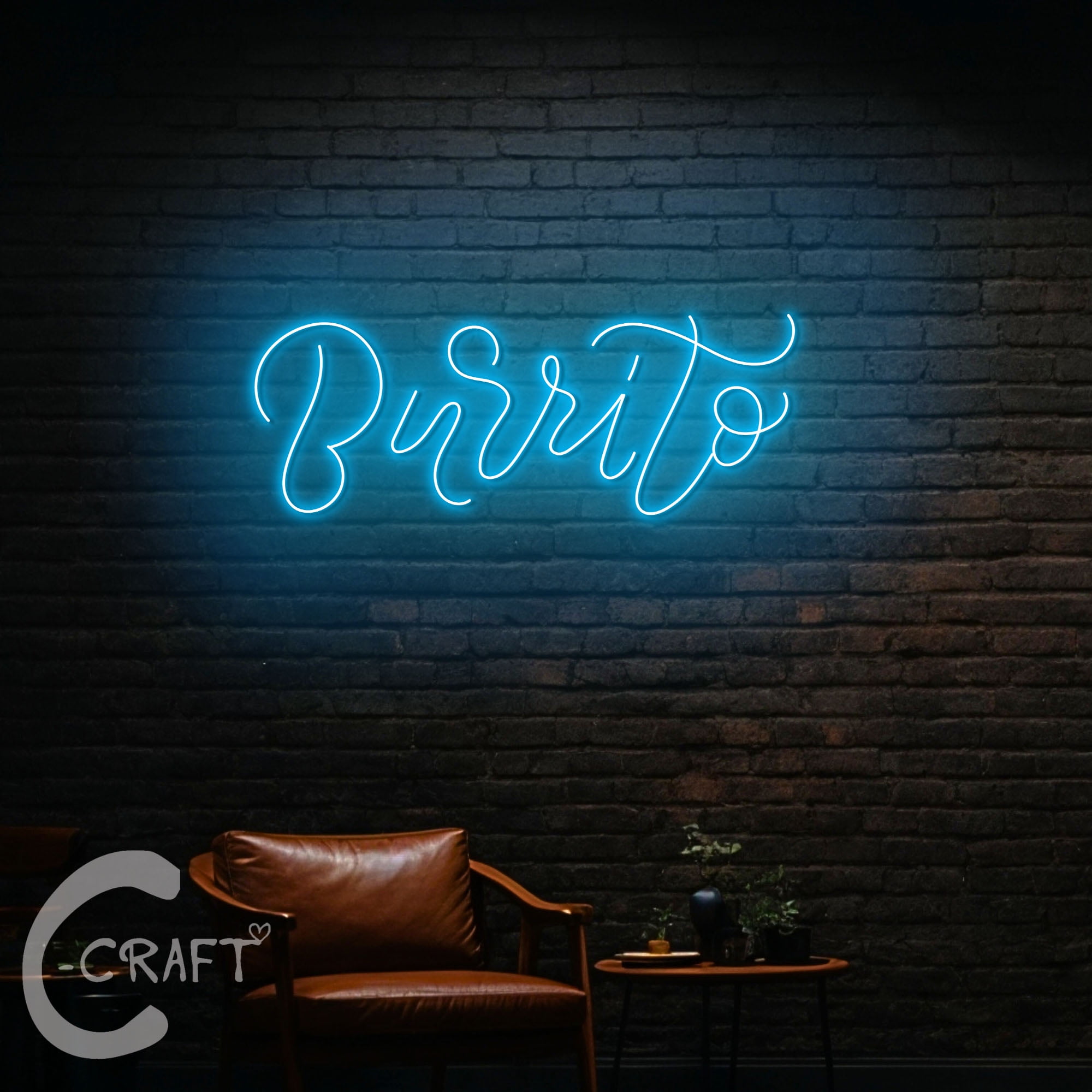 C-CRAFT Burrito Neon Led Light Up 25 inch for Burrito Mexican ...