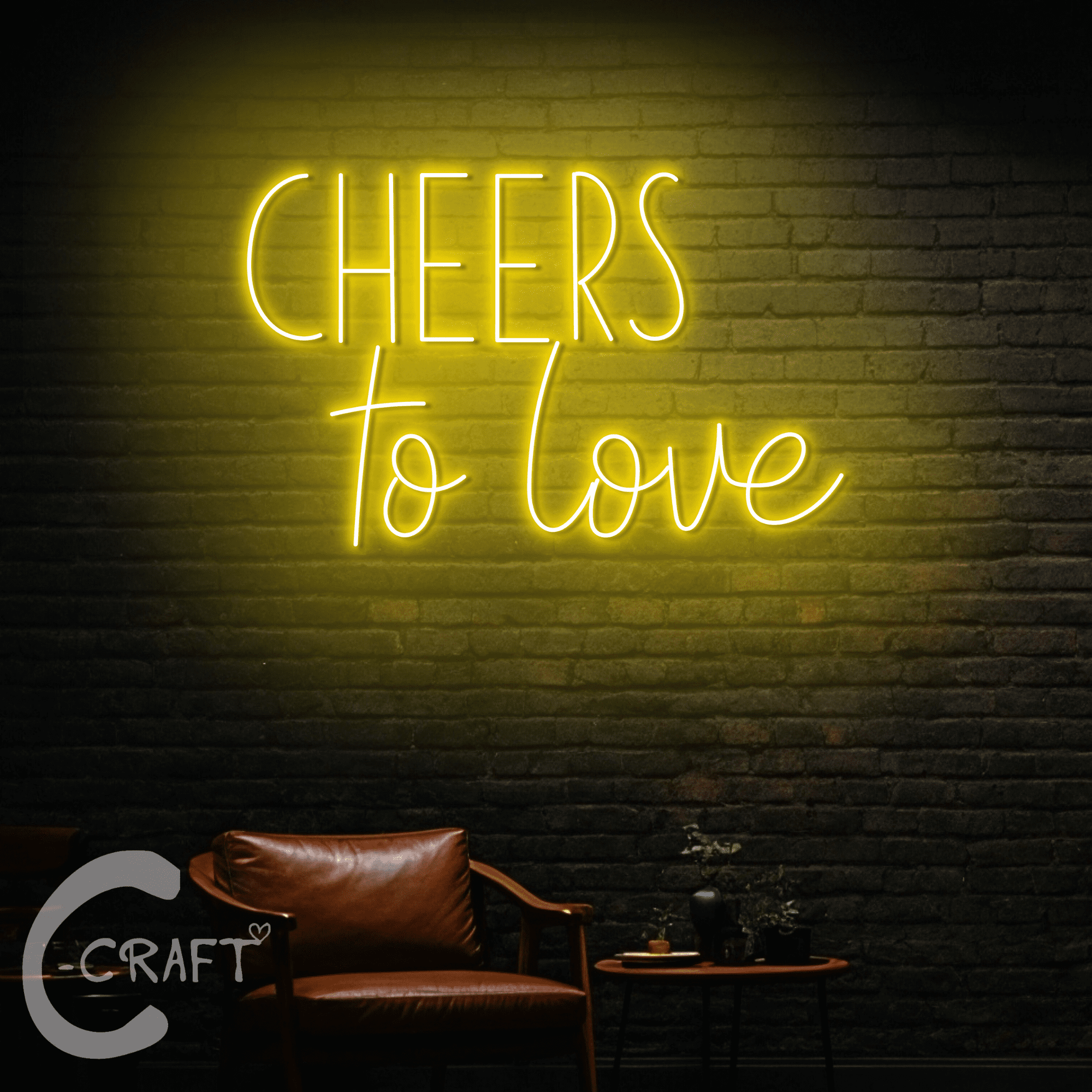 C-CRAFT Cheers To Love Neon Led Light Up 40 inch for Wedding Valentines ...