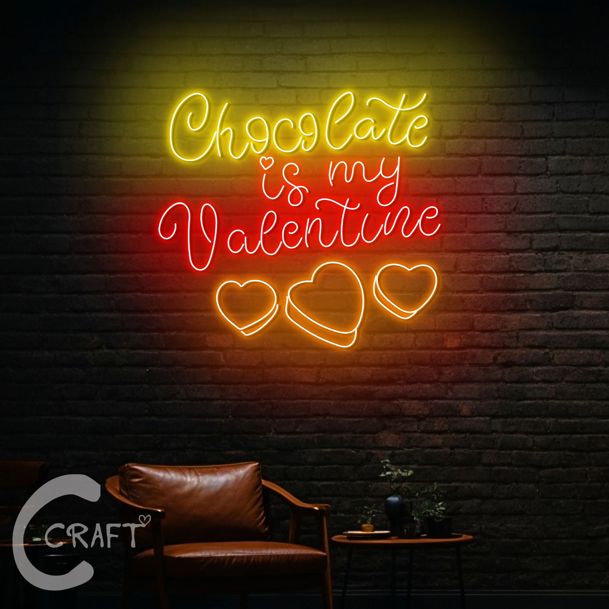 C-CRAFT Chocolate Is My Valentine Led Light Up 38 inch for Chocolate ...