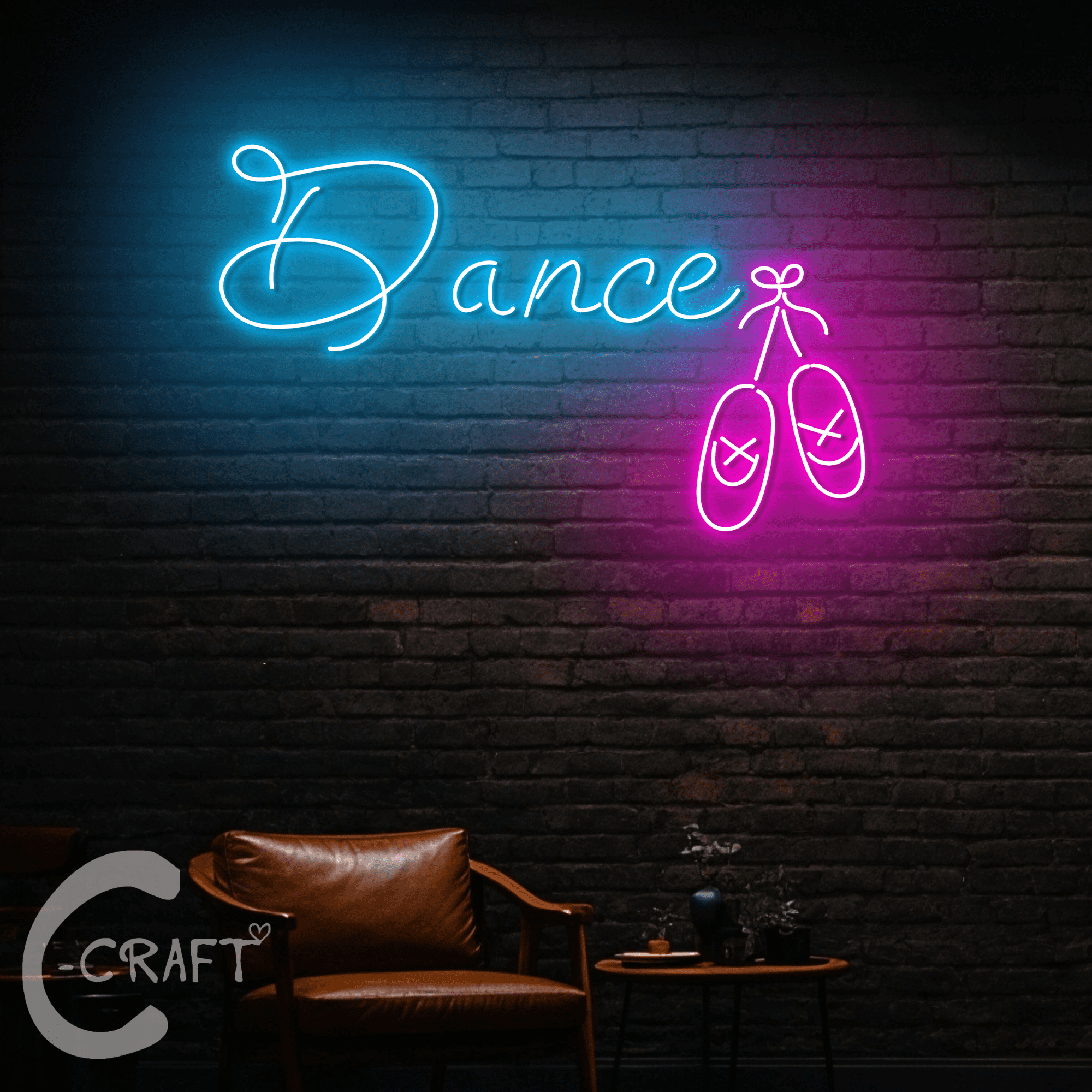 C-CRAFT Cocktails and Meatballs Neon Led Light Up 23 inch for Cocktail ...