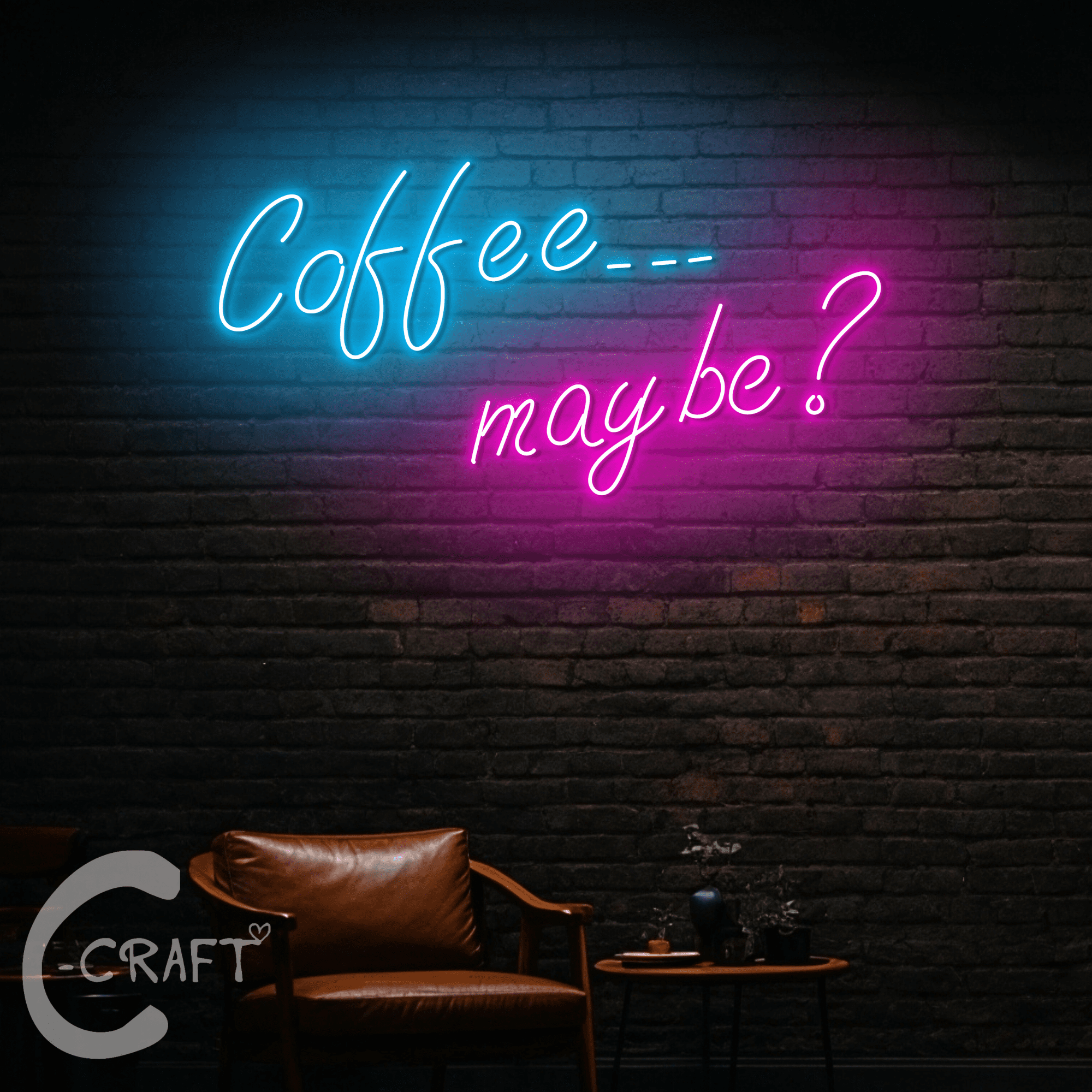 C-CRAFT Coffee Maybe Neon Led Light 27 inch for Coffee Shop Kitchen ...