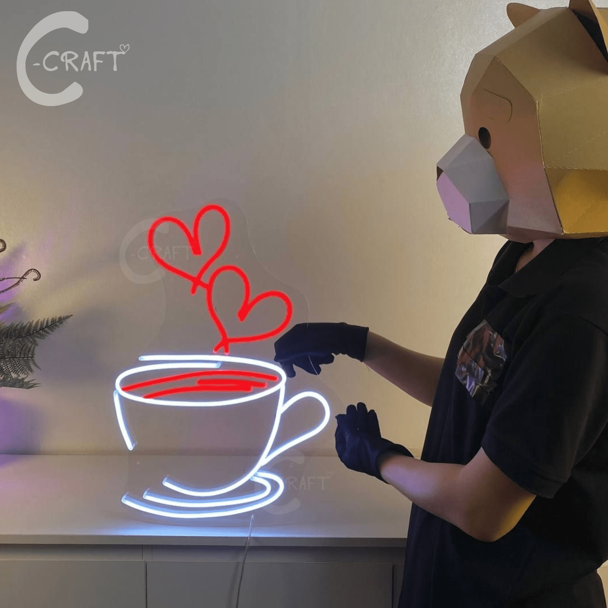 C-CRAFT Coffee Neon Light Led Sign 27 inch for Coffee Shop Wall Art ...