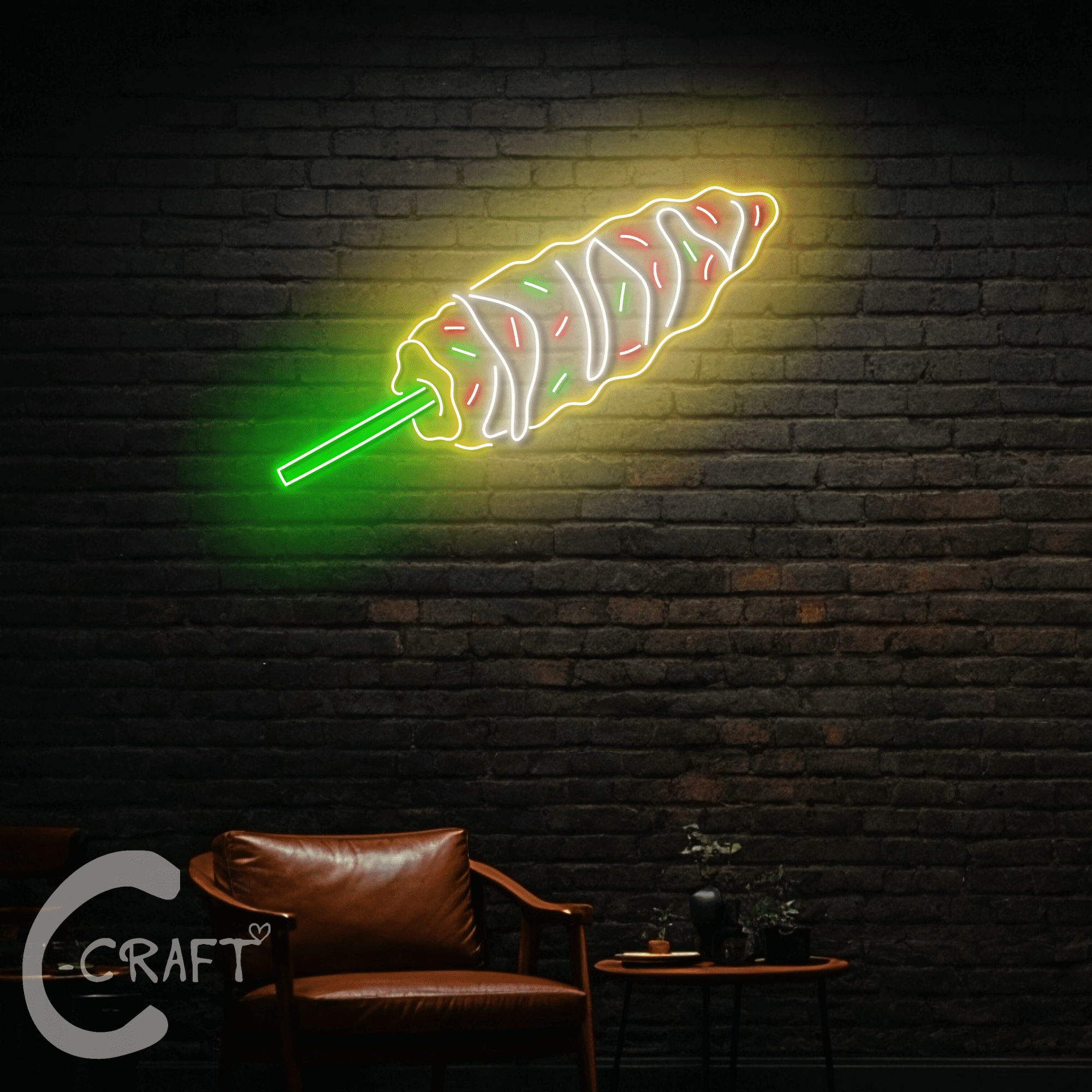 C-CRAFT Corn Elote Mexican Neon Led Light Up 38 inch for Elote ...