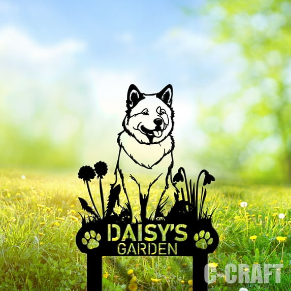 C-CRAFT Custom American Akita Dog Metal Yard Sign Weather Resistant for ...