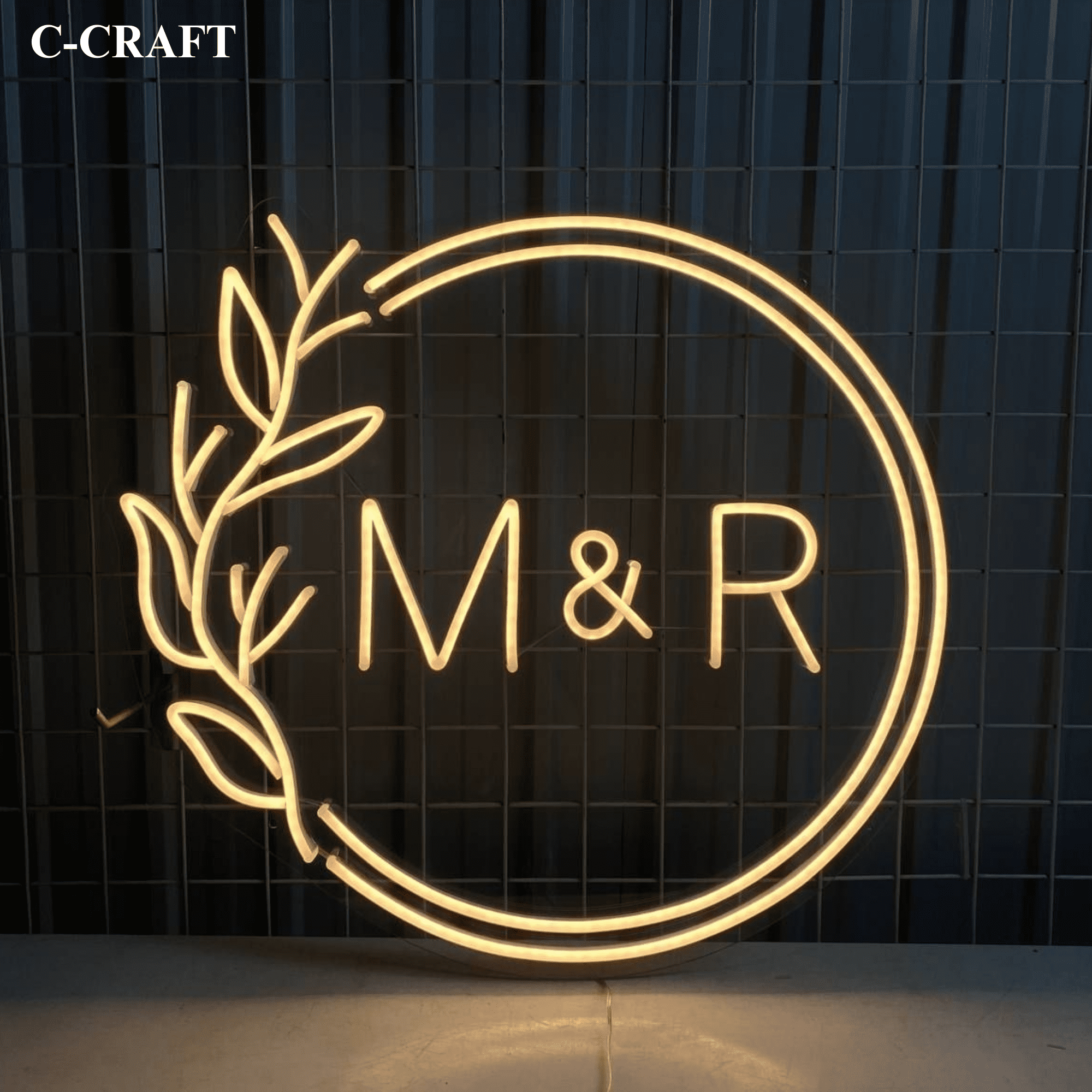 C-CRAFT Custom Bride Groom Name Neon LED Light Acrylic Wall Decorations ...