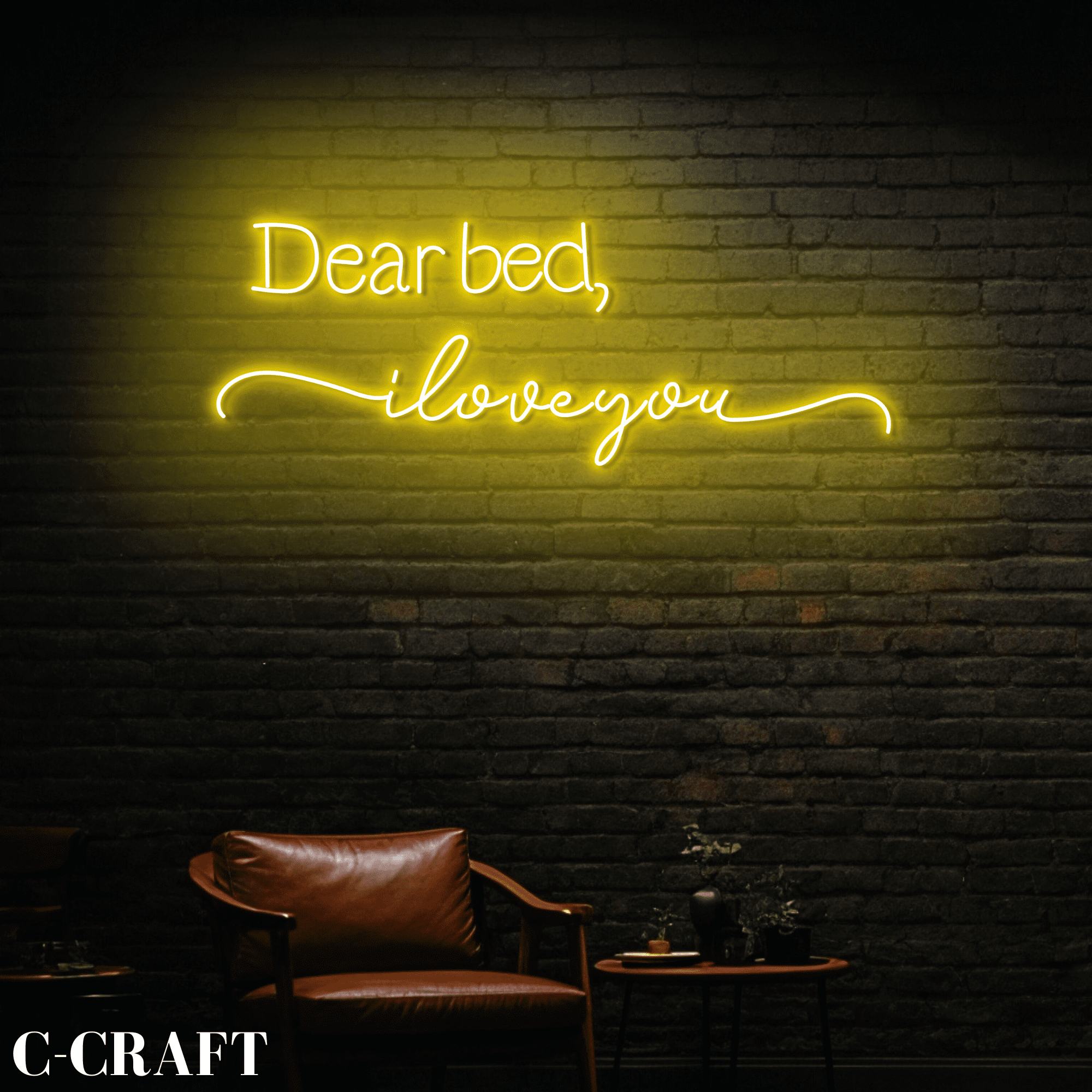 C-CRAFT Dear Bed I Love You Neon Led Light Wall Art for Bedroom Decor ...