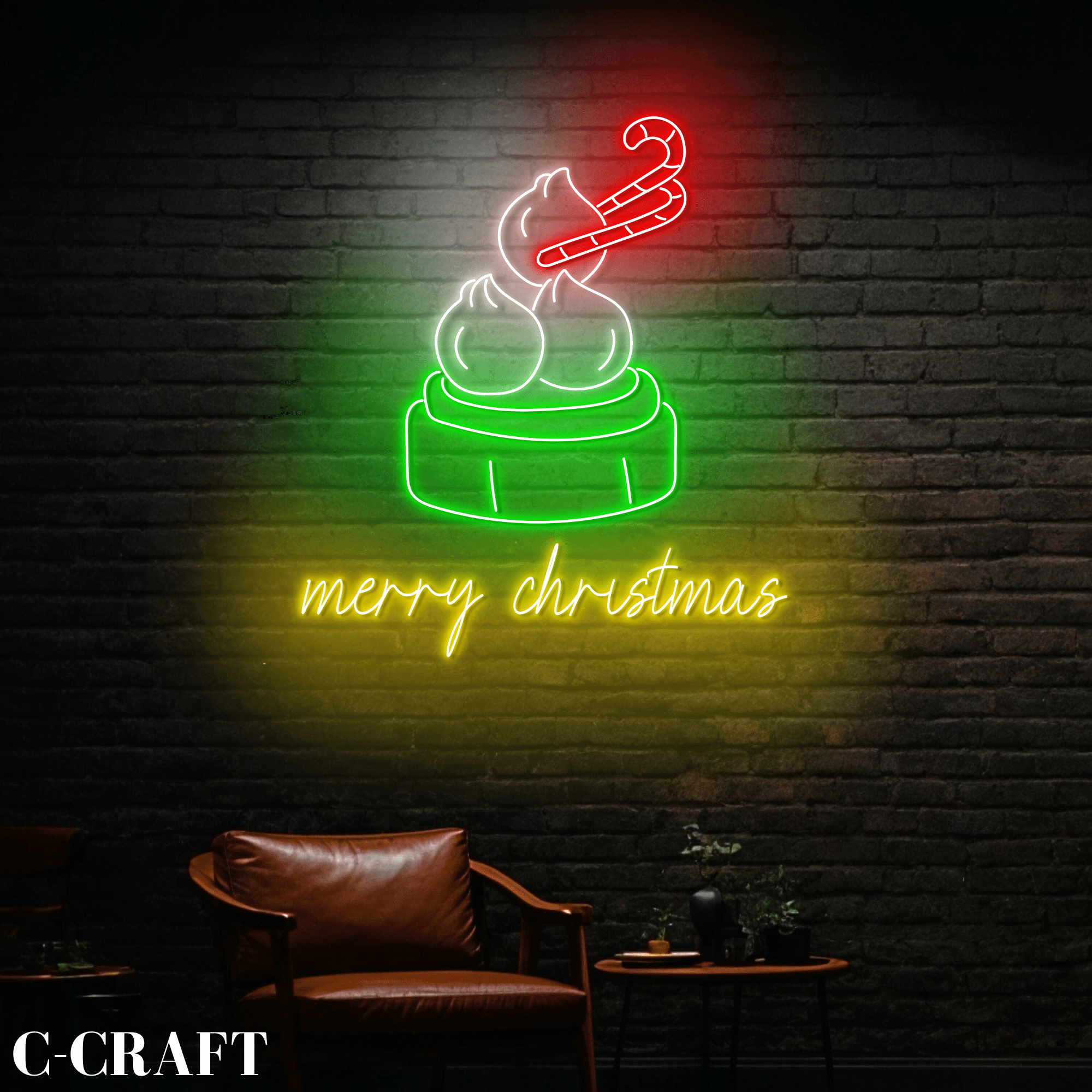 C-CRAFT Dim Sum Christmas Wall Art Led Light Neon Sign For Dim Sum Restaurant Decor - Walmart.com