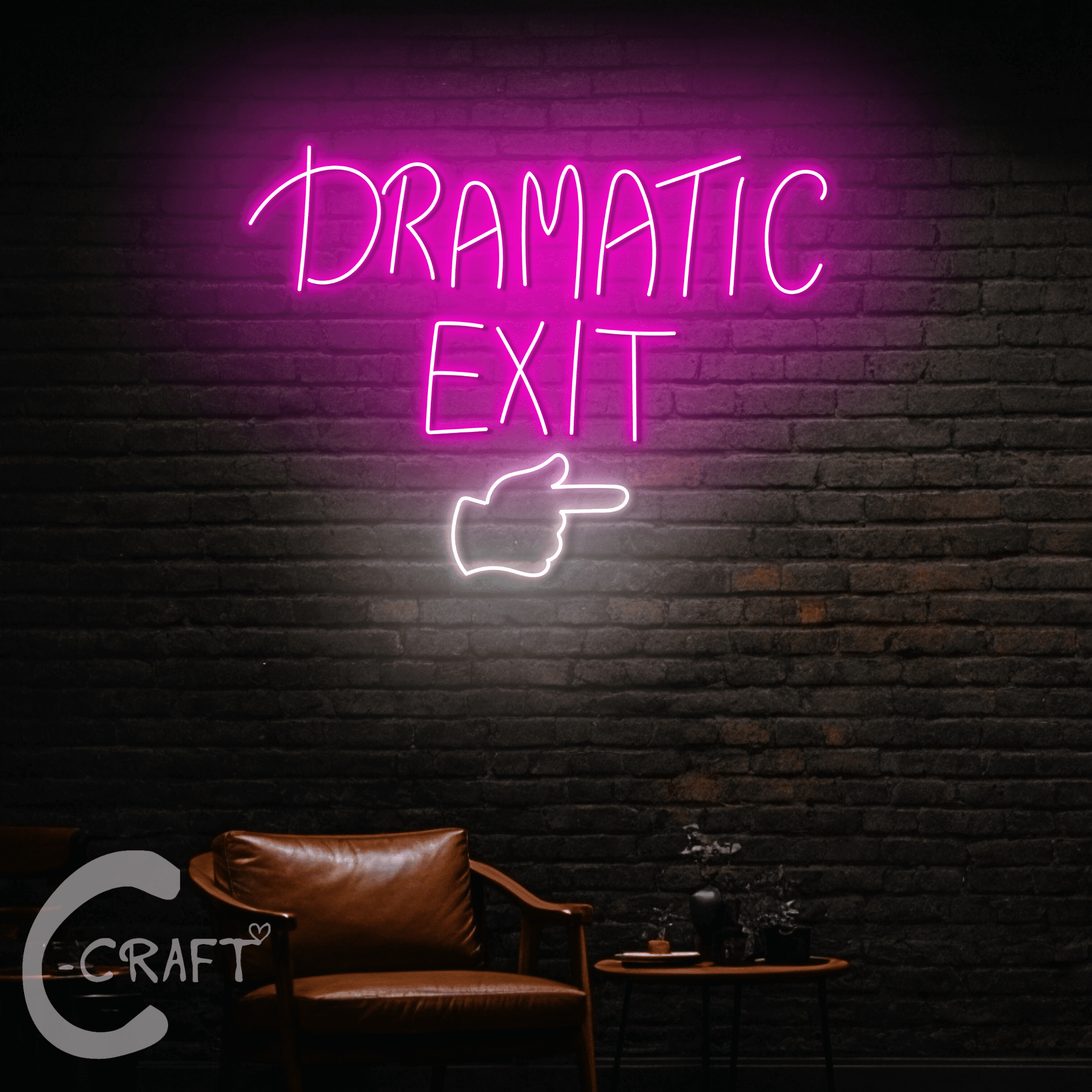 C-CRAFT Dramatic Exit Neon Led Light Up 18 inch for Restaurant Store ...
