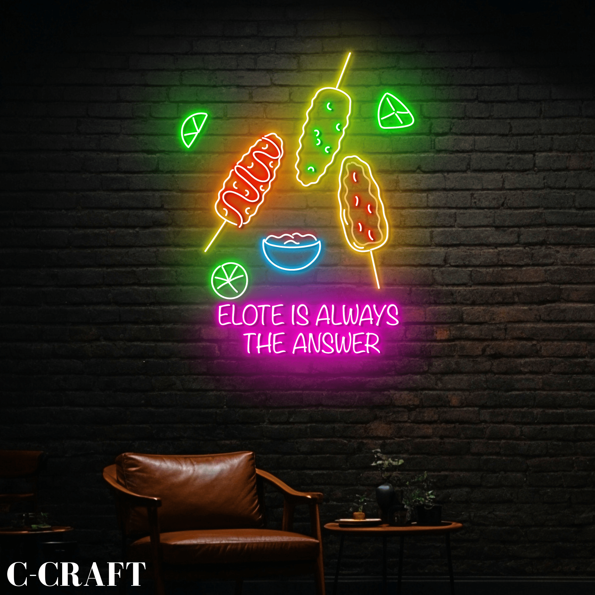 C-CRAFT Elote Is Always The Answer Neon Led Light for Mexican Elote ...